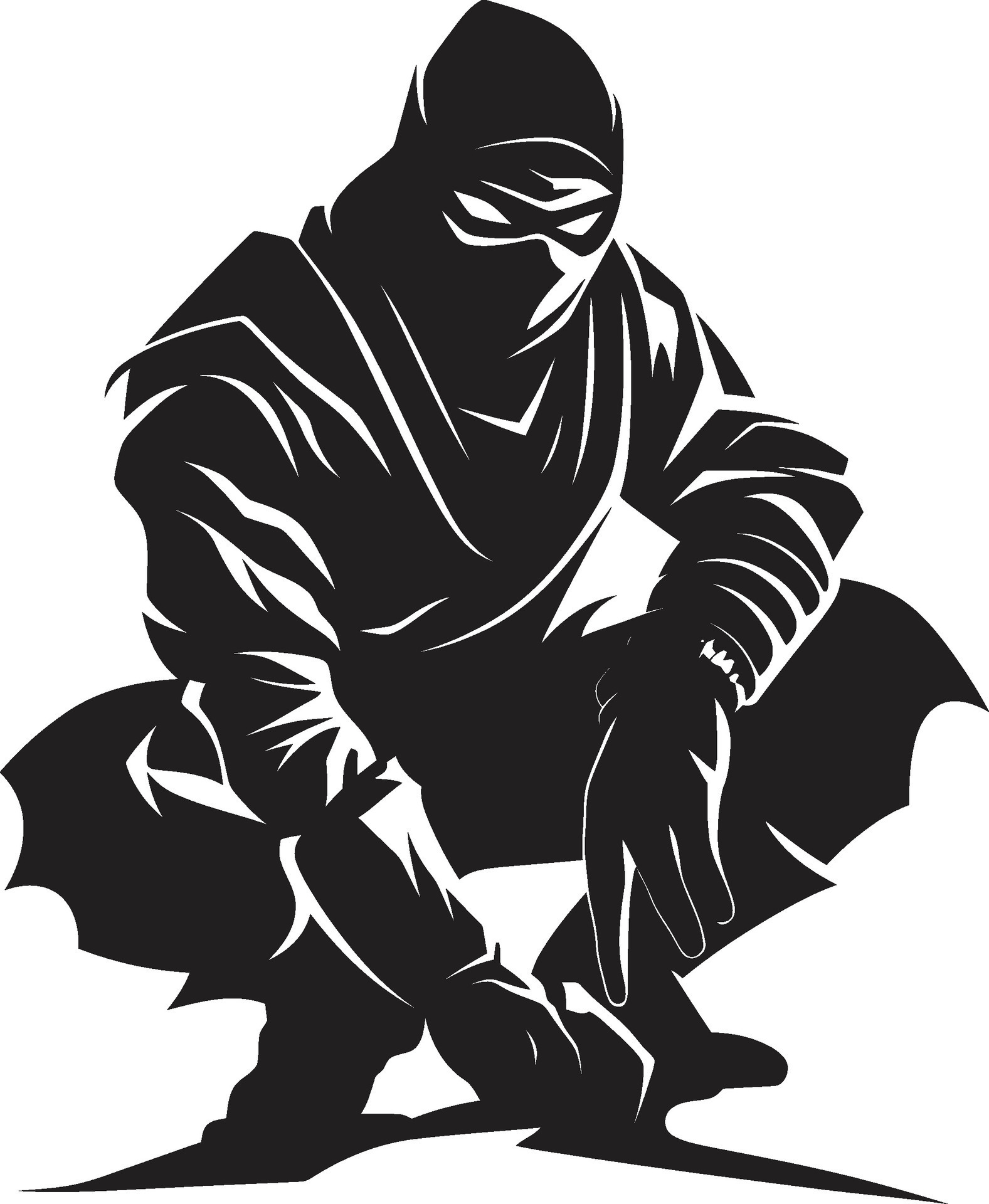 Slicing through Pixels Ninja Vector Mastery Mastering the Art of Ninja ...