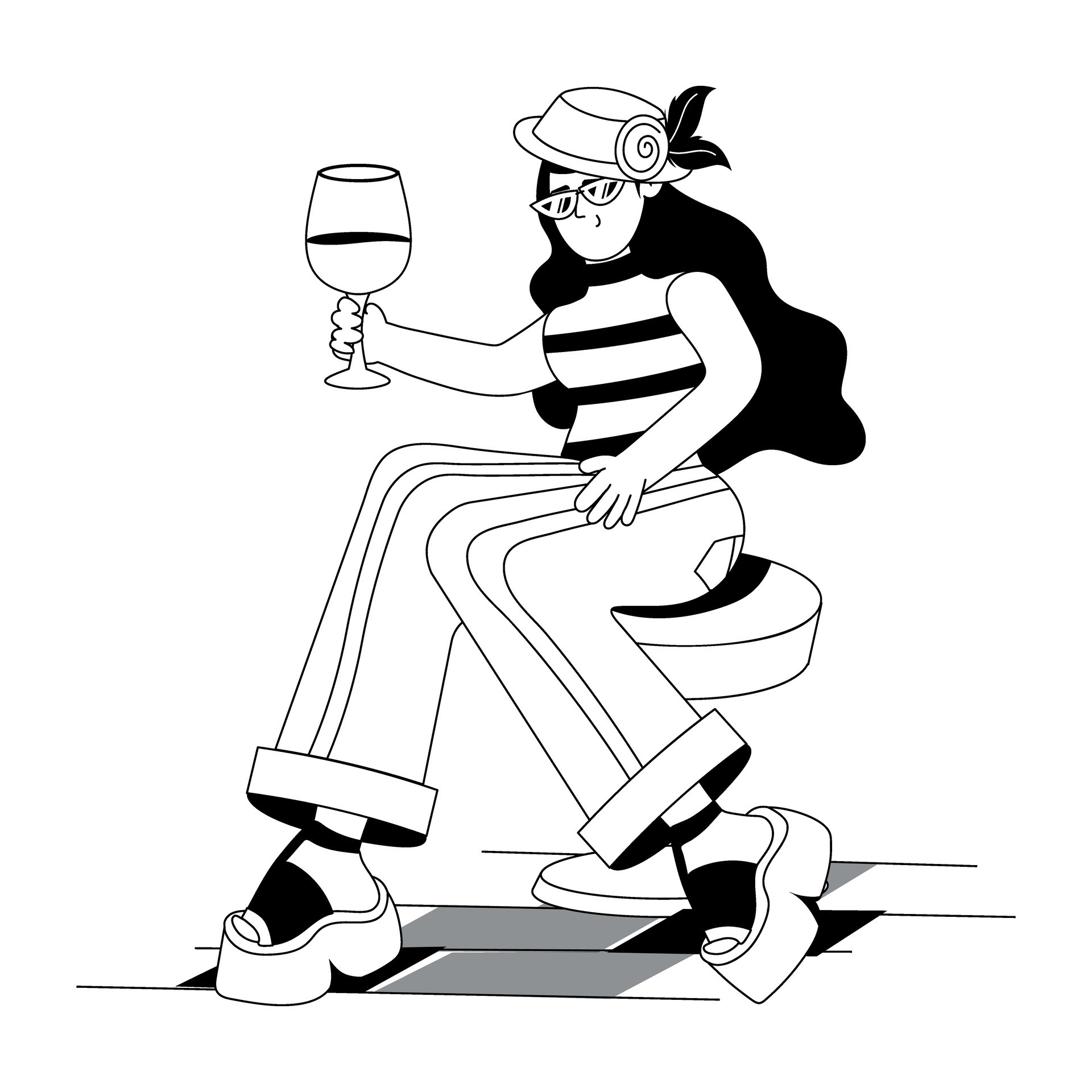 Trendy Drinking Juice 34090982 Vector Art at Vecteezy Trendy Drinking Juice 34090982 Vector Art at Vecteezy