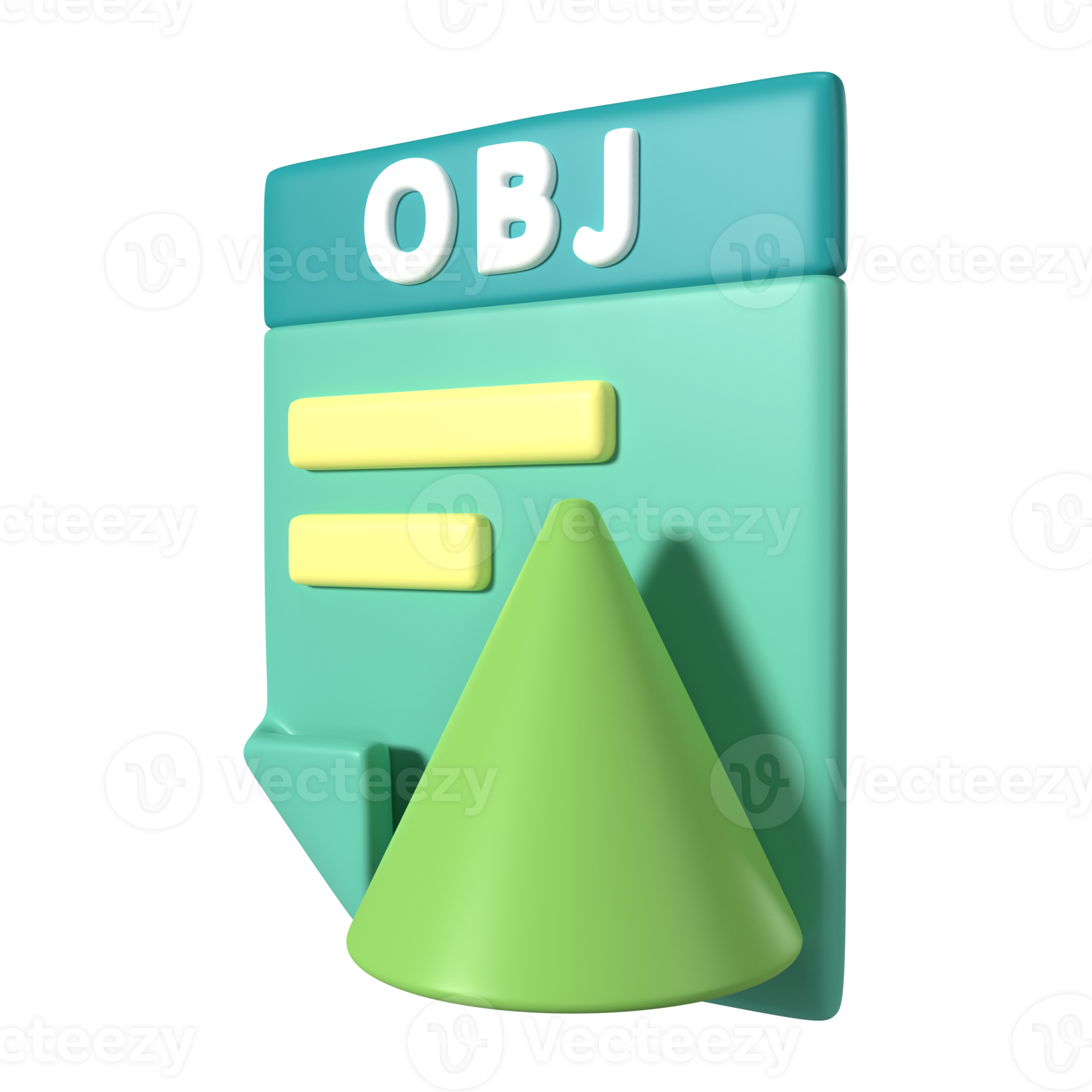Obj File Extension 3d Illustration Icon 34093886 Png