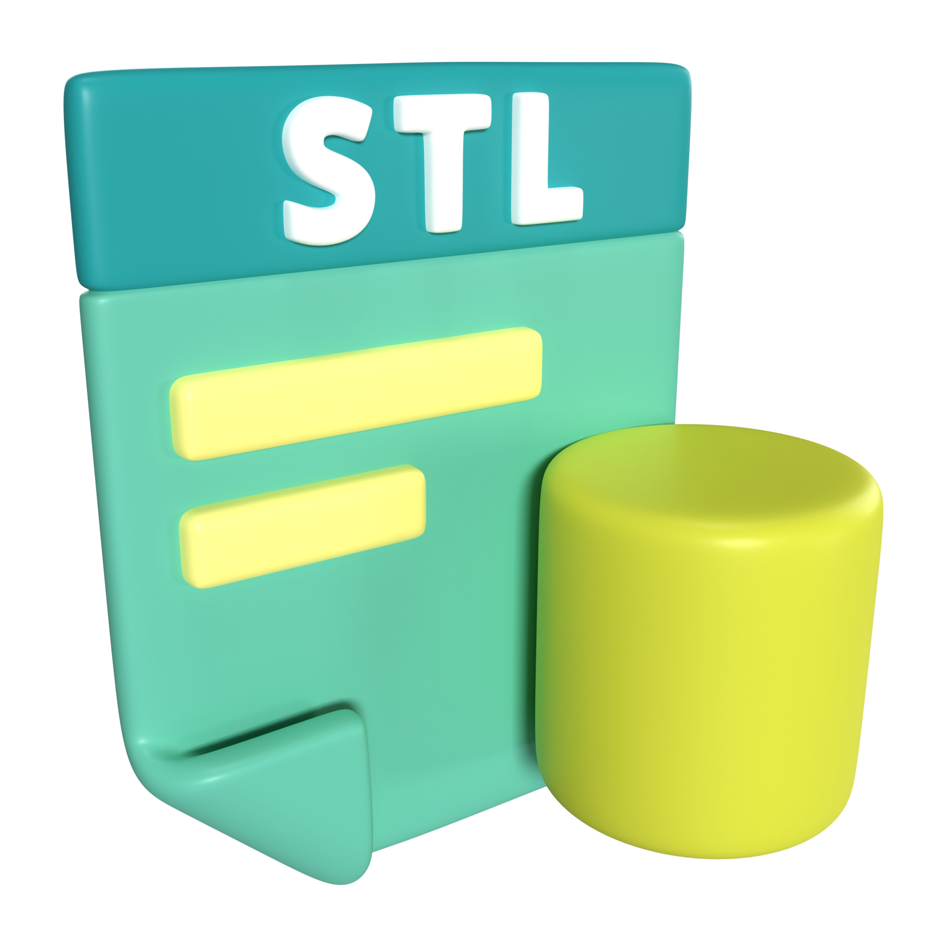 STL File Extension 3D Illustration Icon 34093899 PNG