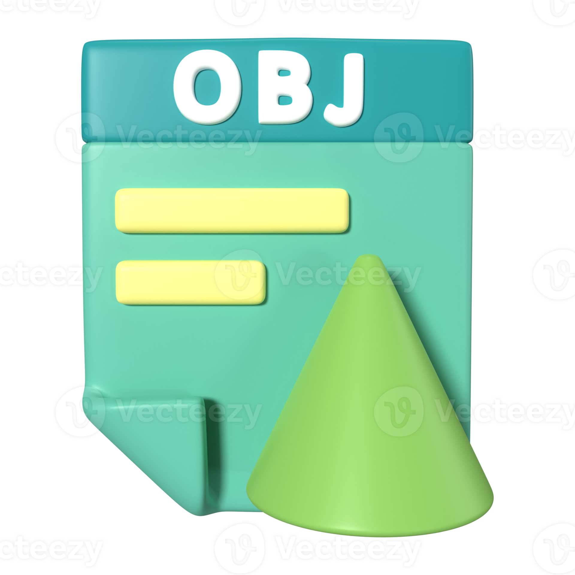 Obj File Extension 3d Illustration Icon 34093913 Png