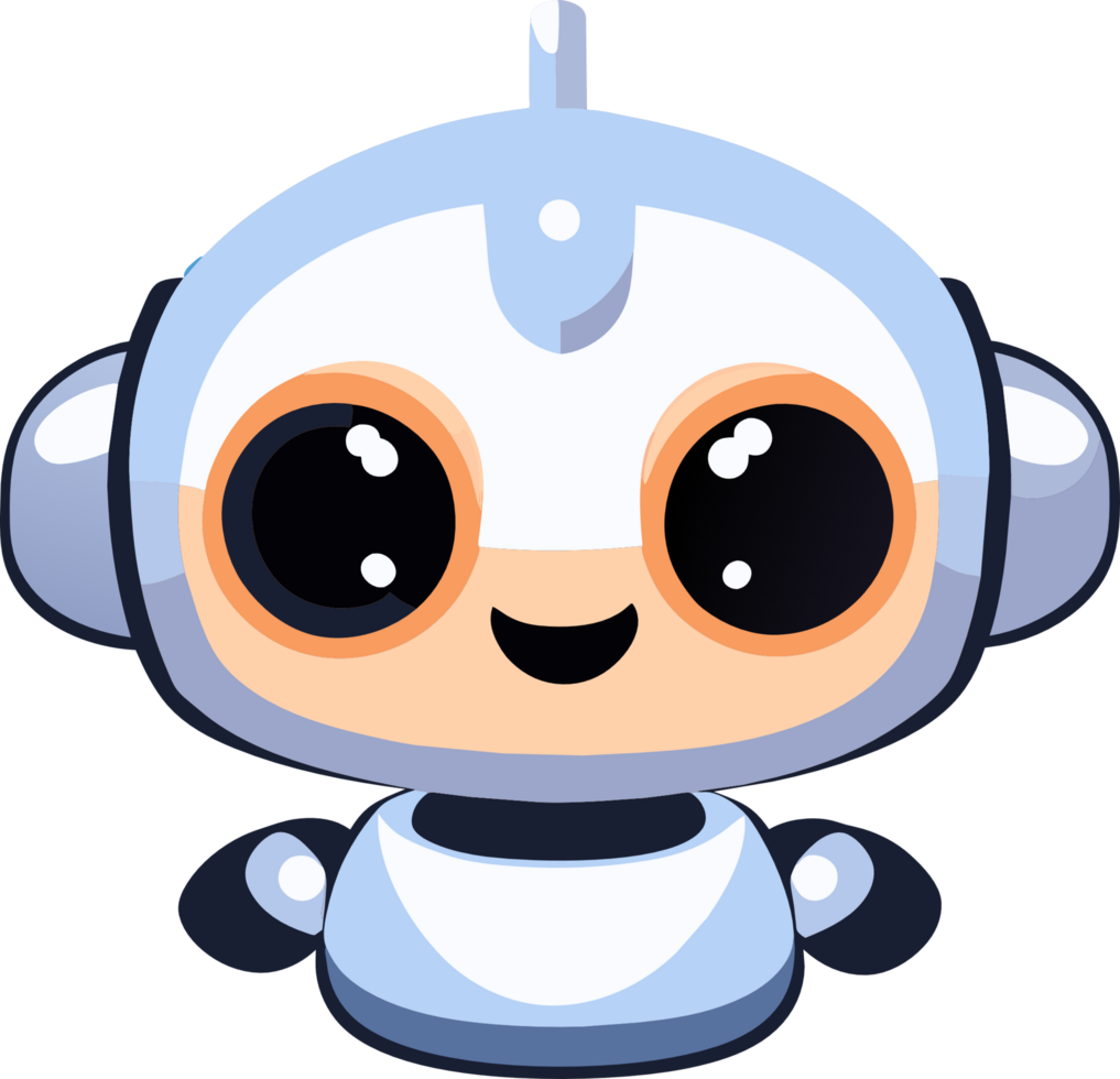 Cute robot chatbot.AI Generated 34094361 PNG