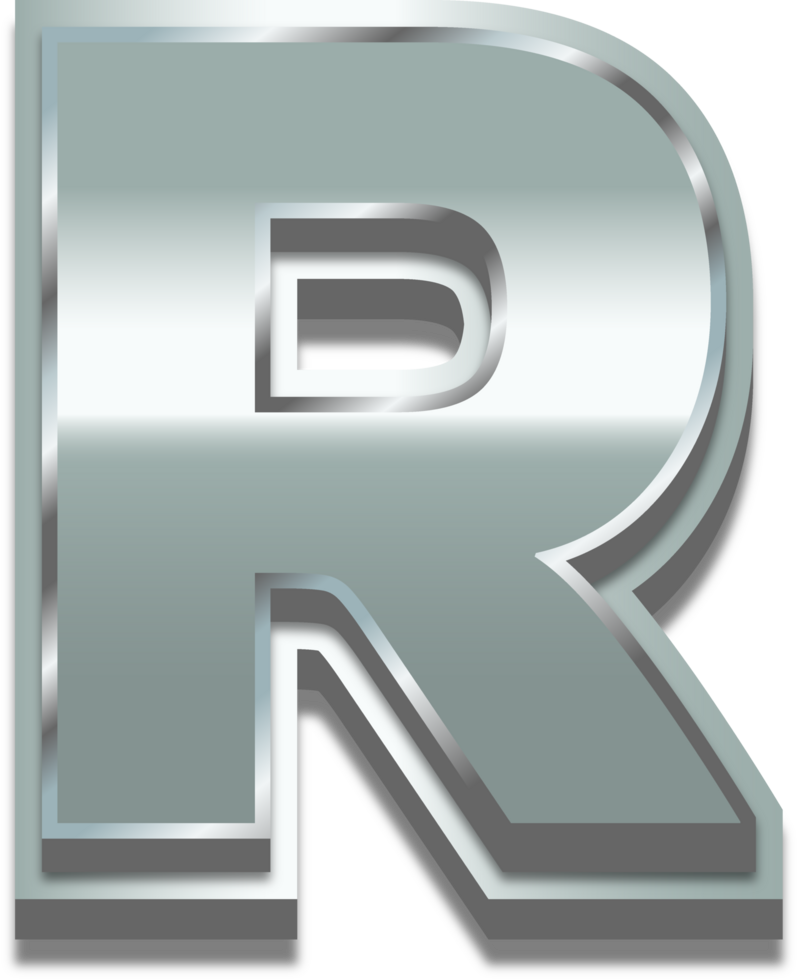 3d Plata Alfabeto Letra R 34097697 Png