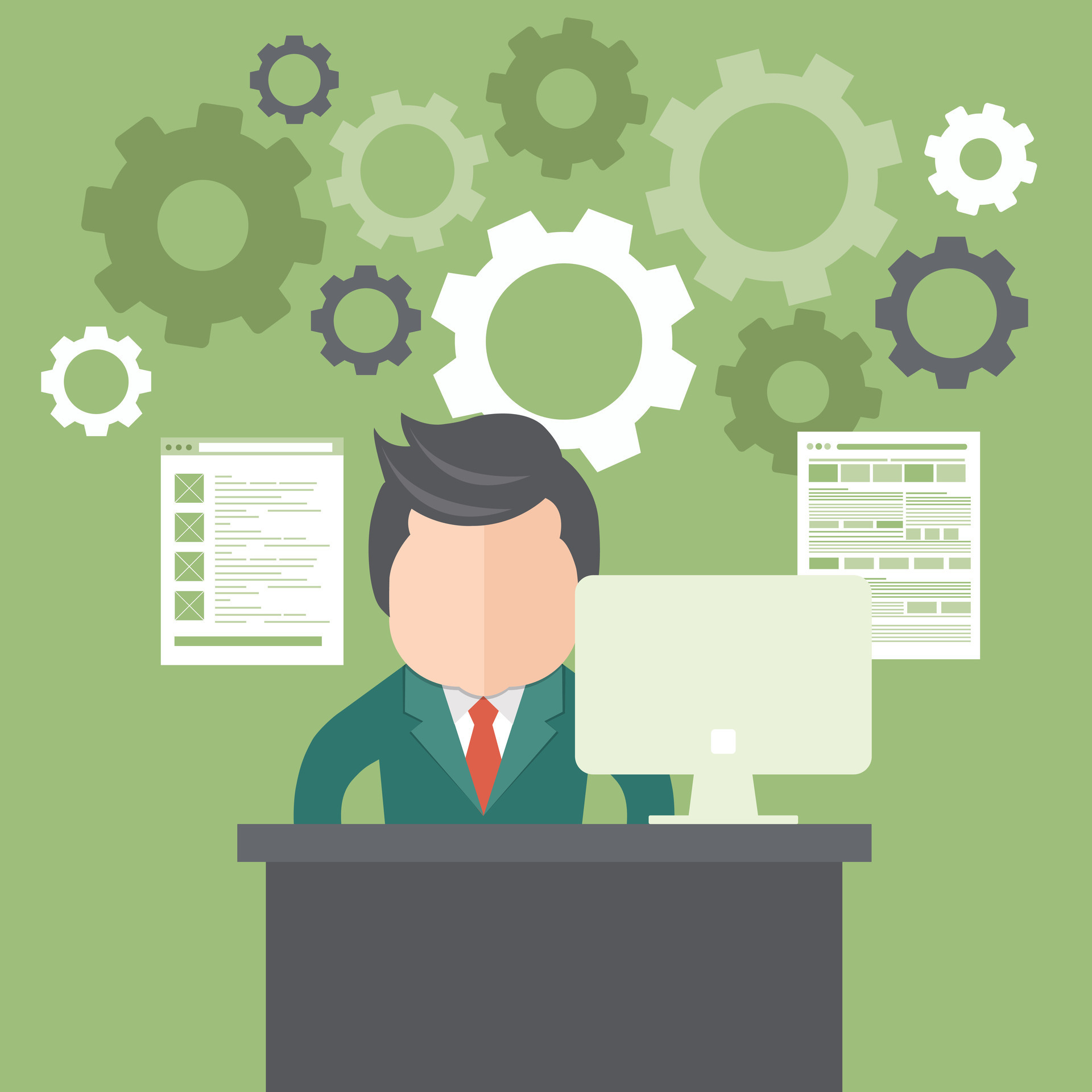 Electronic document processing concept. Programming and coding. Flat ...