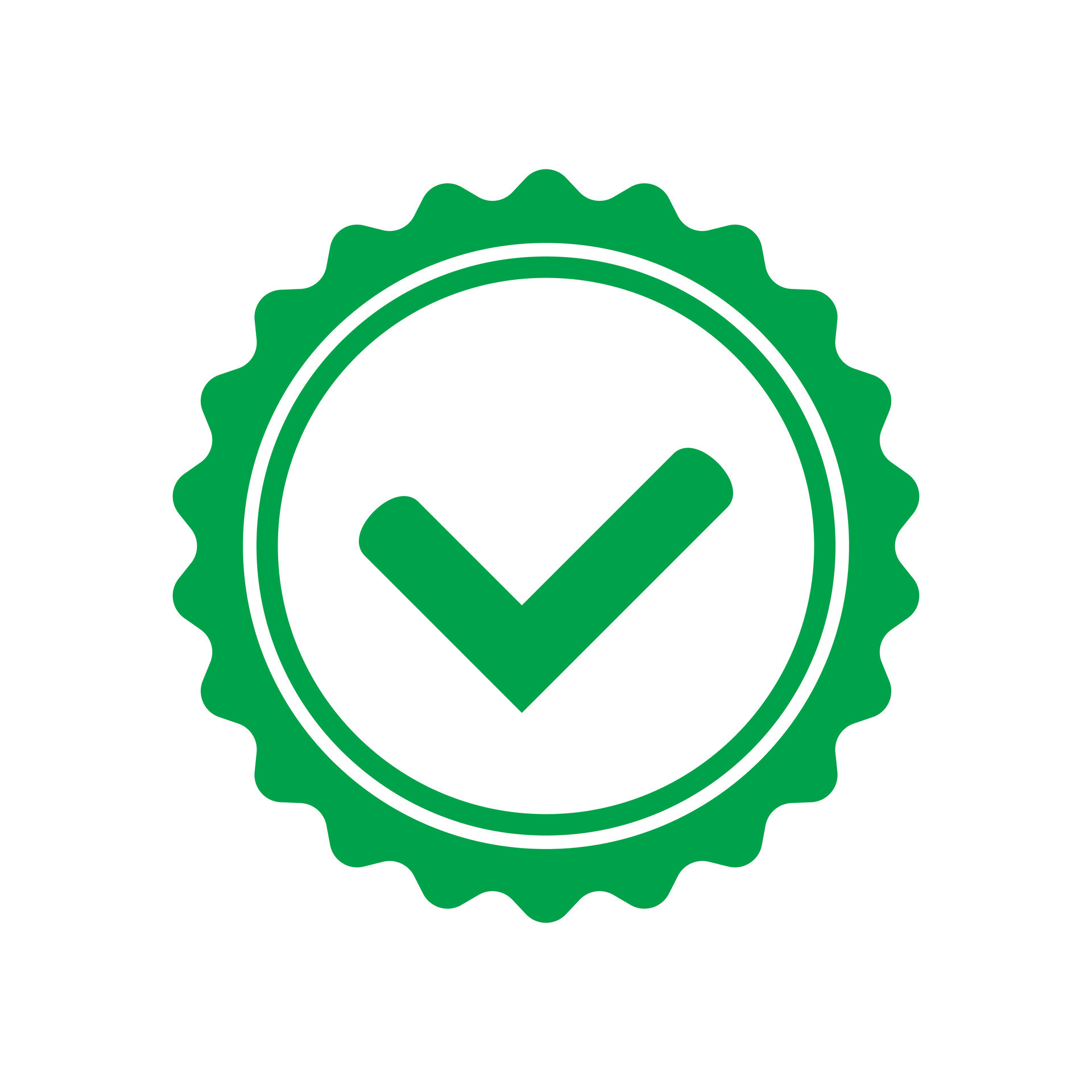 Yes round stamp icon. Seal with check mark icon. Symbol of approval. 34104022 Vector Art at Vecteezy