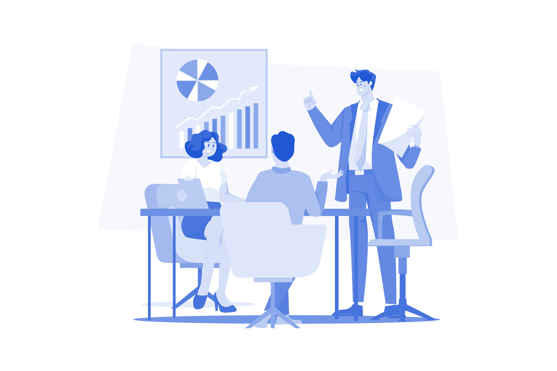 Operations Manager optimizing workflows. 34105450 Vector Art at Vecteezy