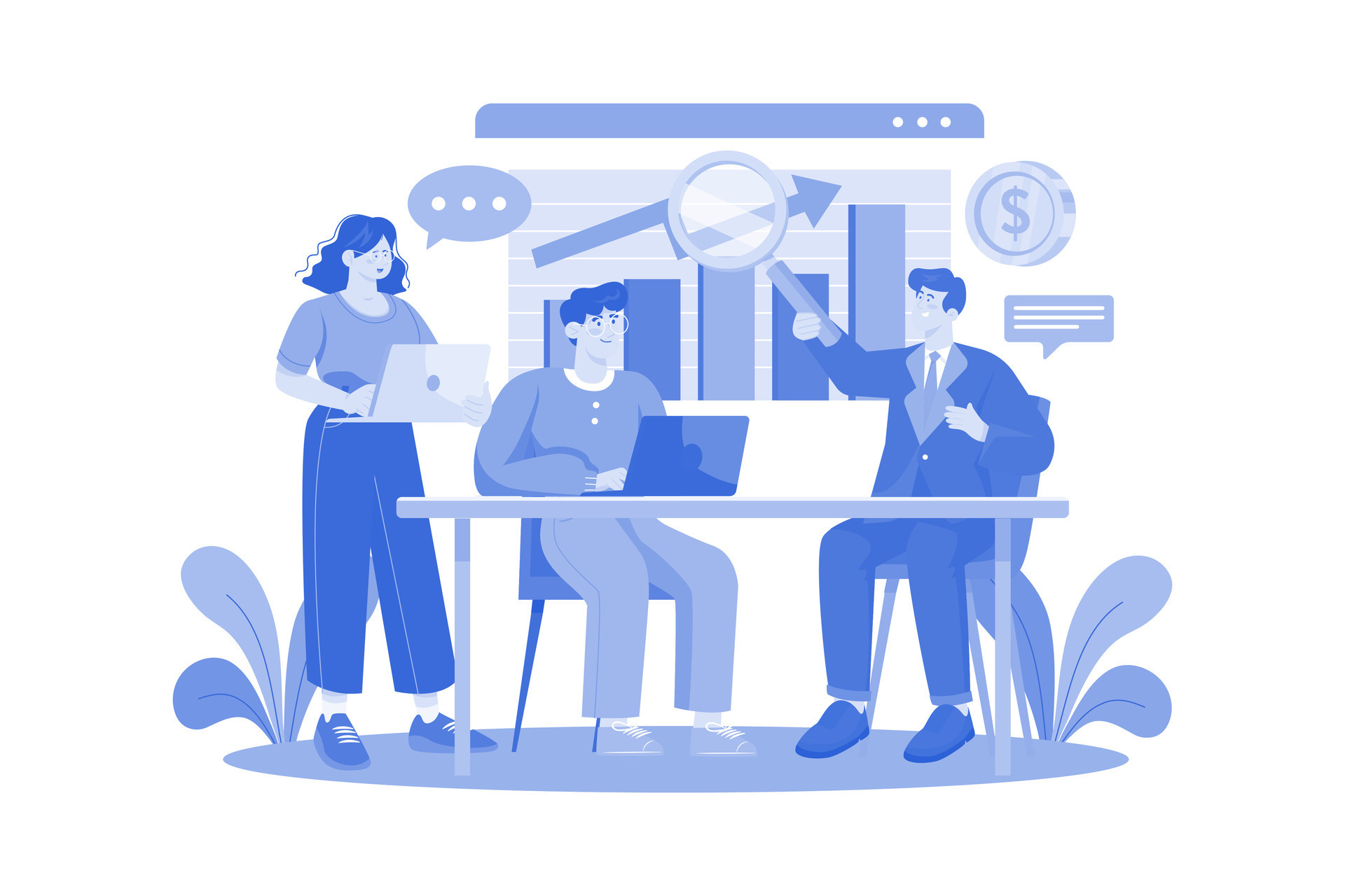 Business Team Monitoring Data Analytics 34105554 Vector Art at Vecteezy Business Team Monitoring Data Analytics 34105554 Vector Art at Vecteezy