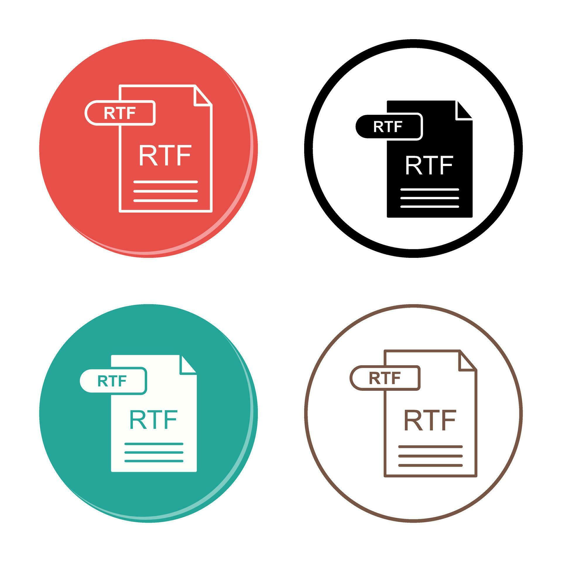 RTF Vector Icon 34106496 Vector Art at Vecteezy