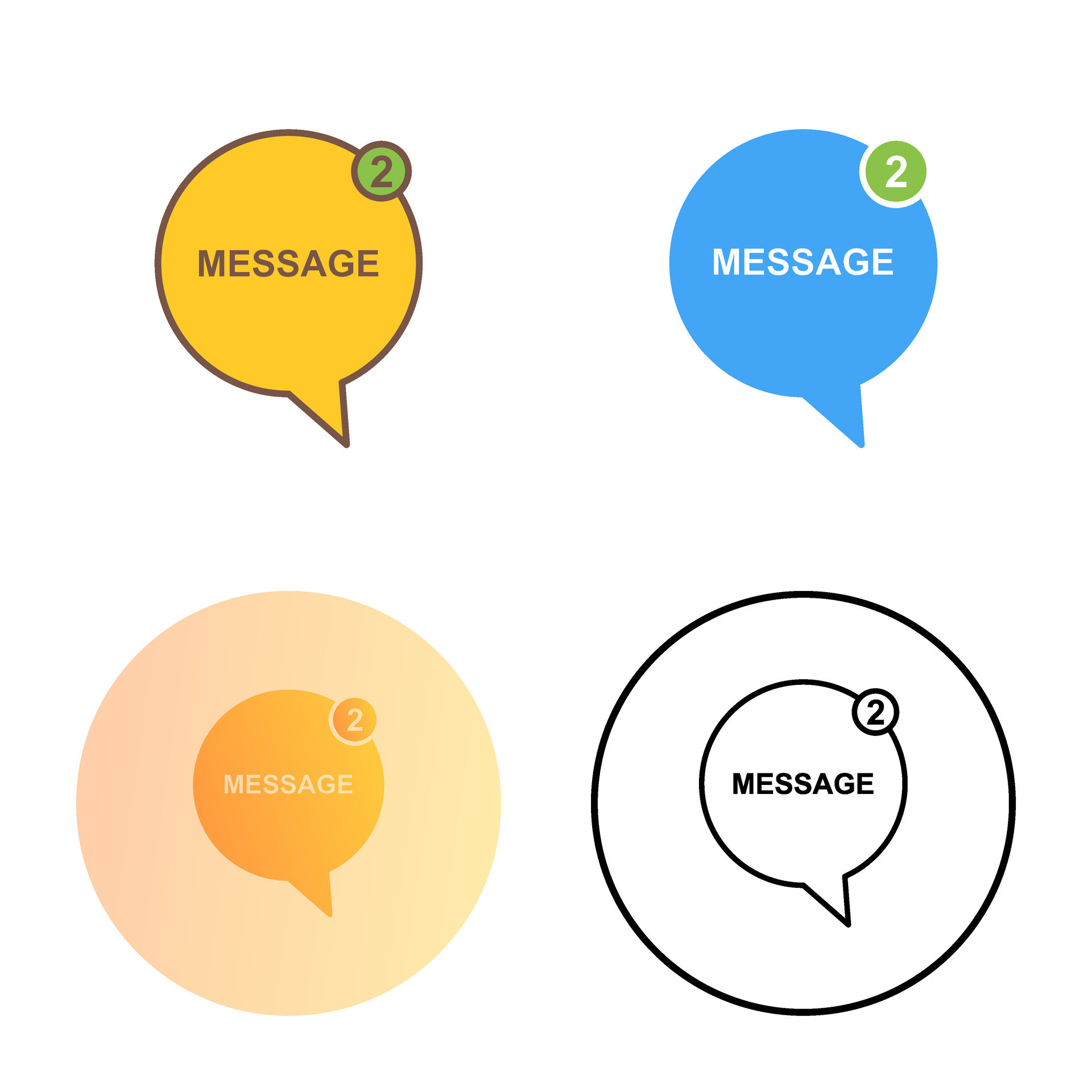 Message Bubbles Vector Icon 34107030 Vector Art At Vecteezy