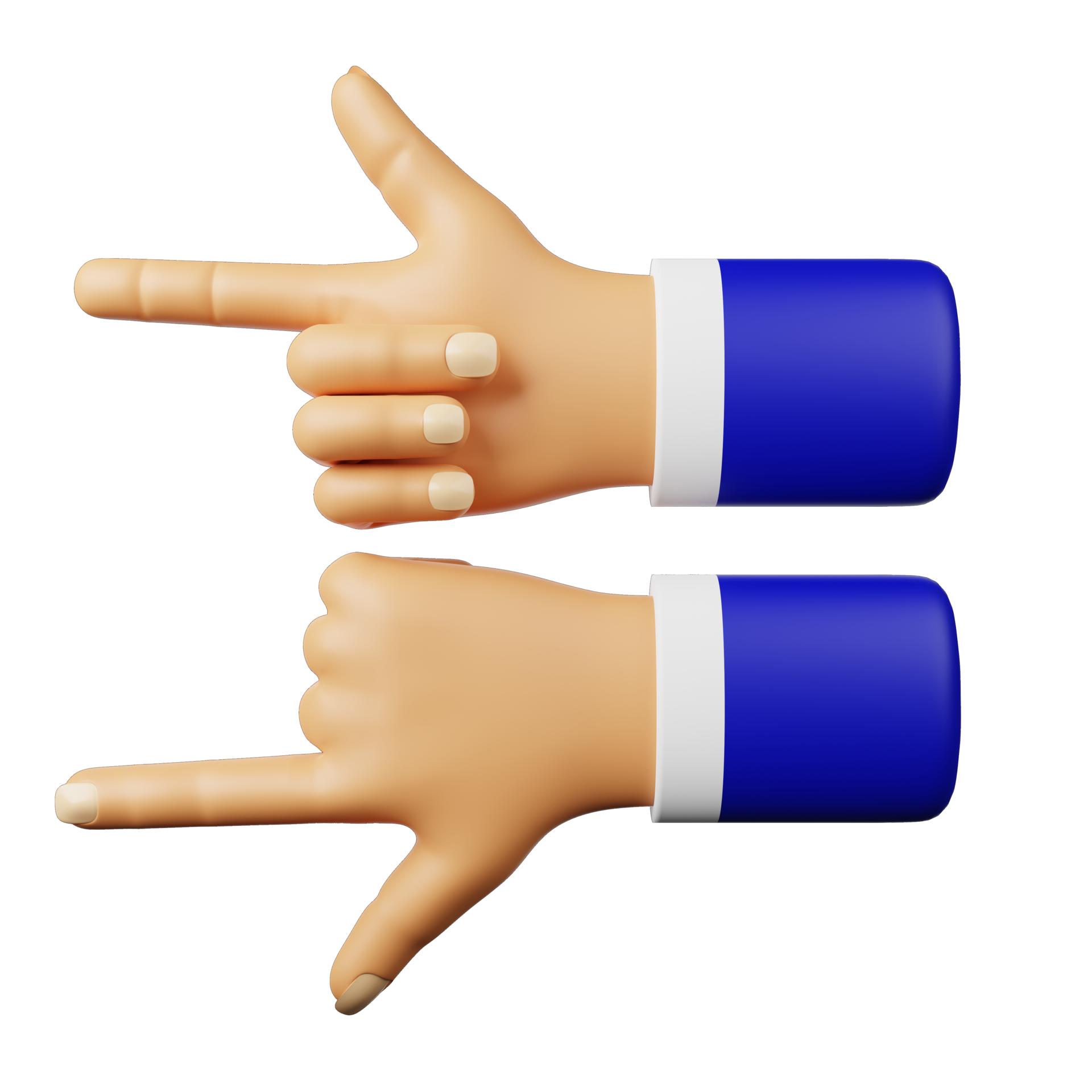 3d Double Hands Pointing Left 34114561 Png