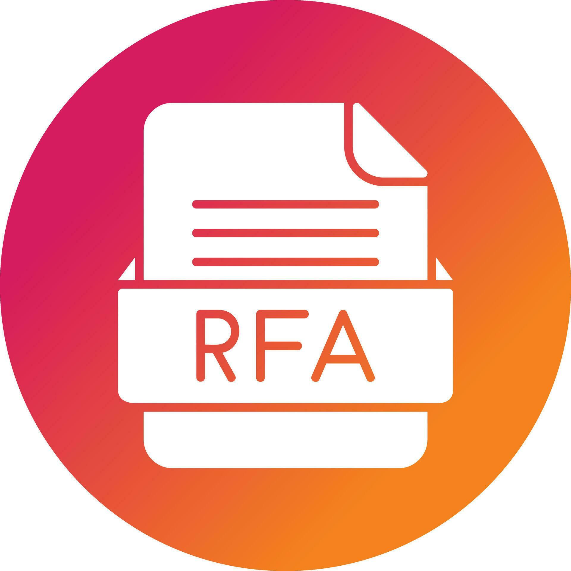 Rfa File Format Vector Icon 34117480 Vector Art At Vecteezy