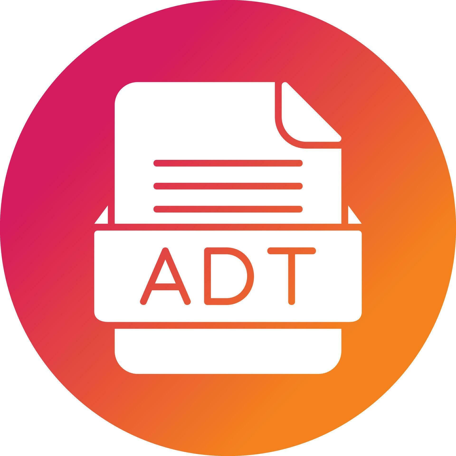 Adt File Format Vector Icon 34117569 Vector Art At Vecteezy