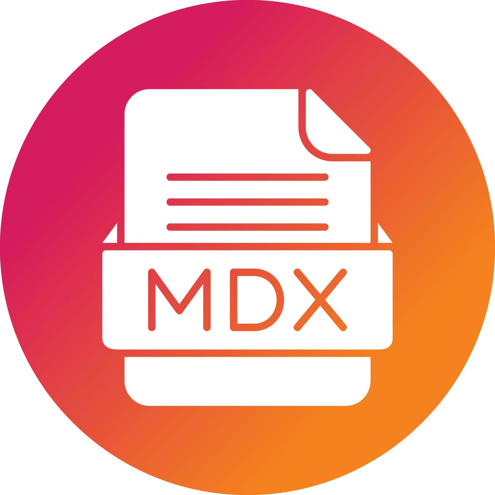 Mdx File Format Vector Icon 34117656 Vector Art At Vecteezy