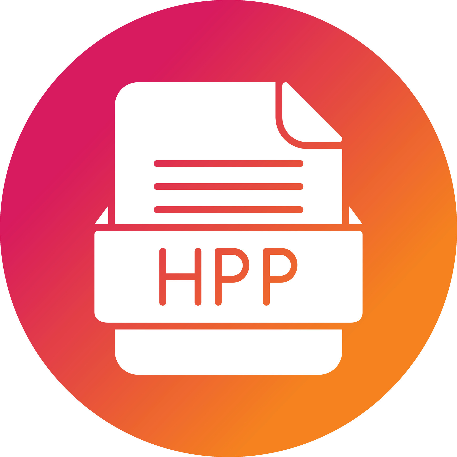 Hpp File Format Vector Icon 34117672 Vector Art At Vecteezy