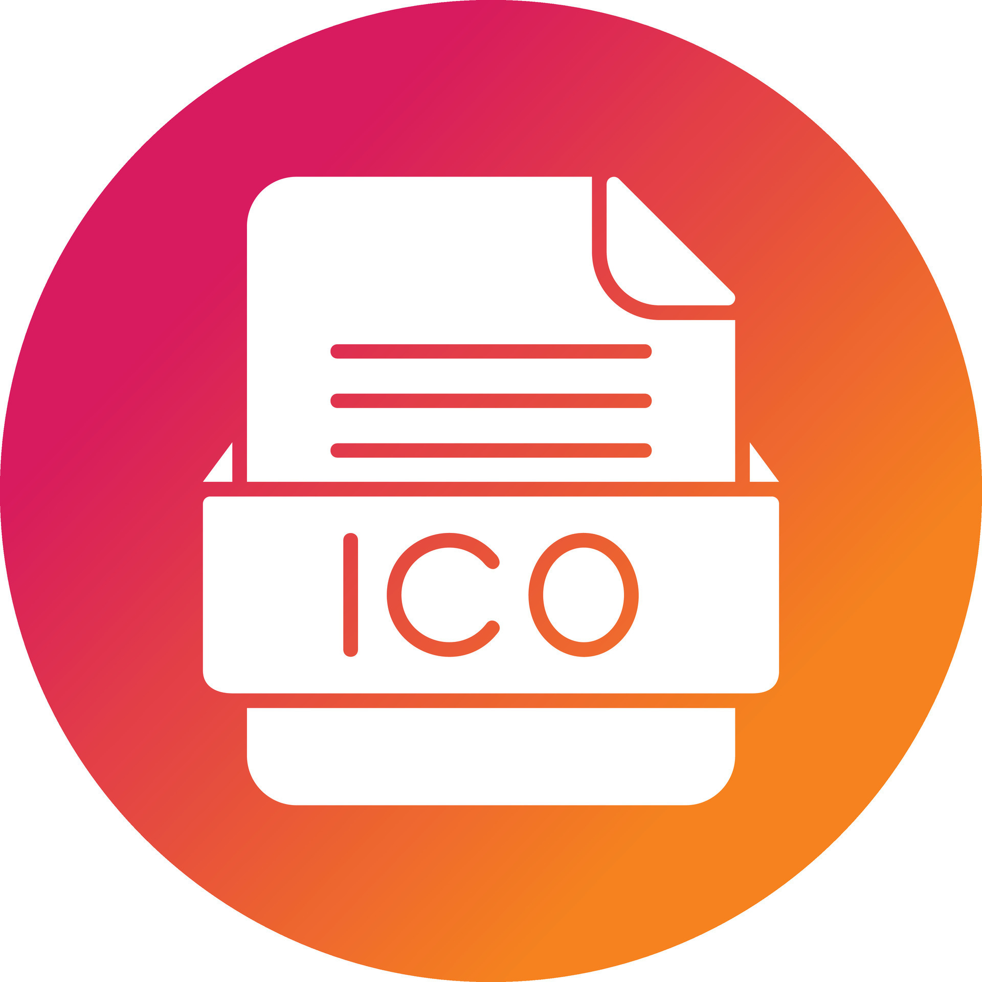 Ico File Format Vector Icon 34117728 Vector Art At Vecteezy