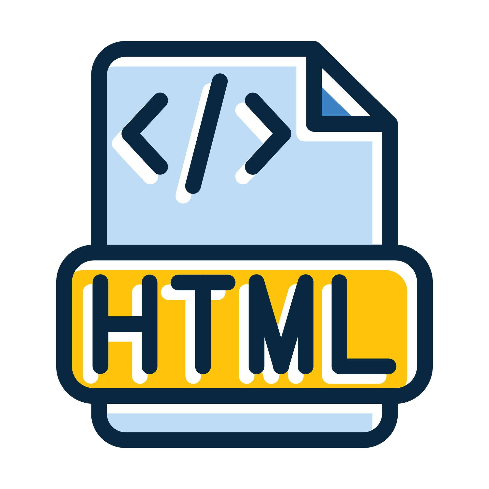 Html File Vector Thick Line Filled Dark Colors 34118721 Vector Art at ...