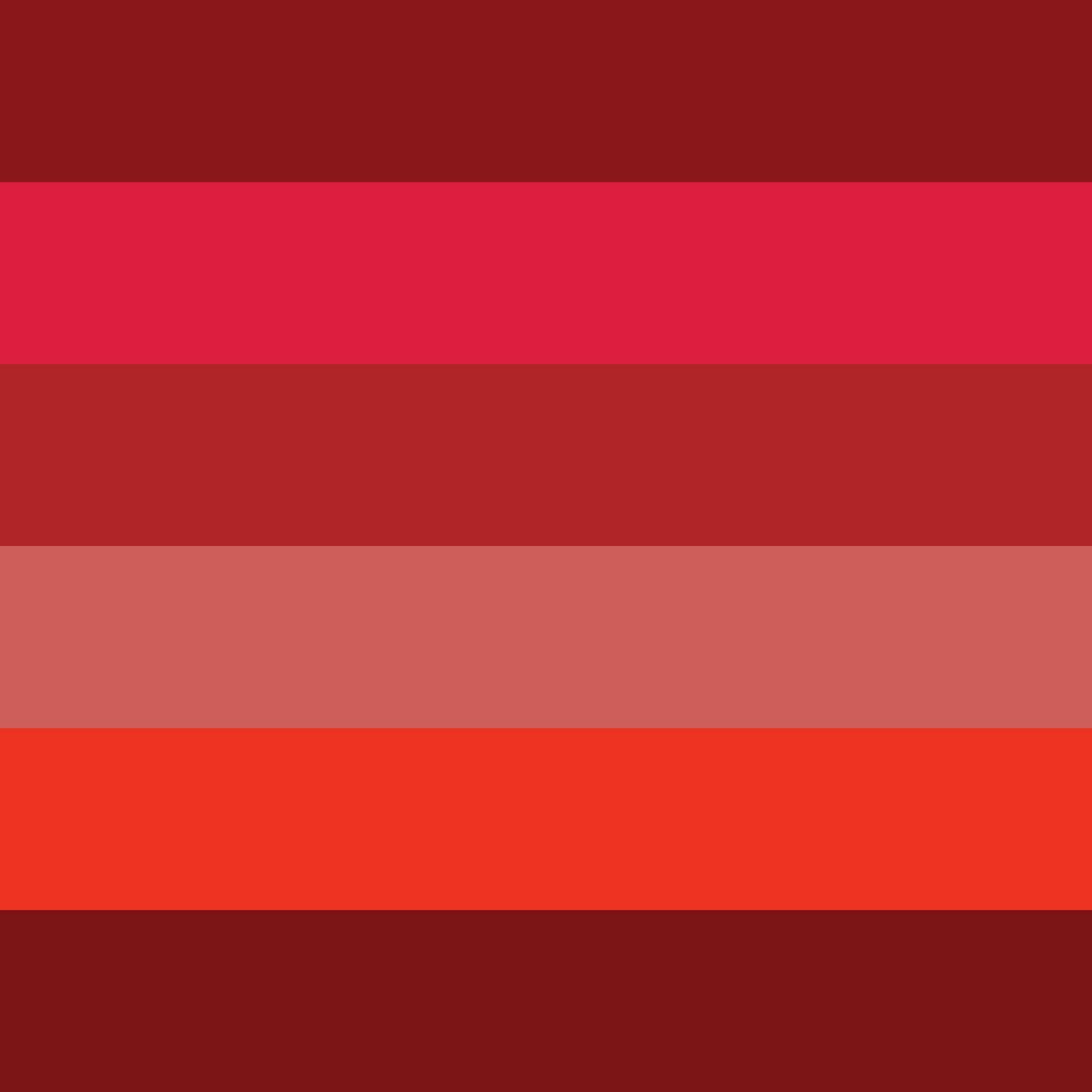 Spectrum of passionate and diverse Red color shades, six different type ...