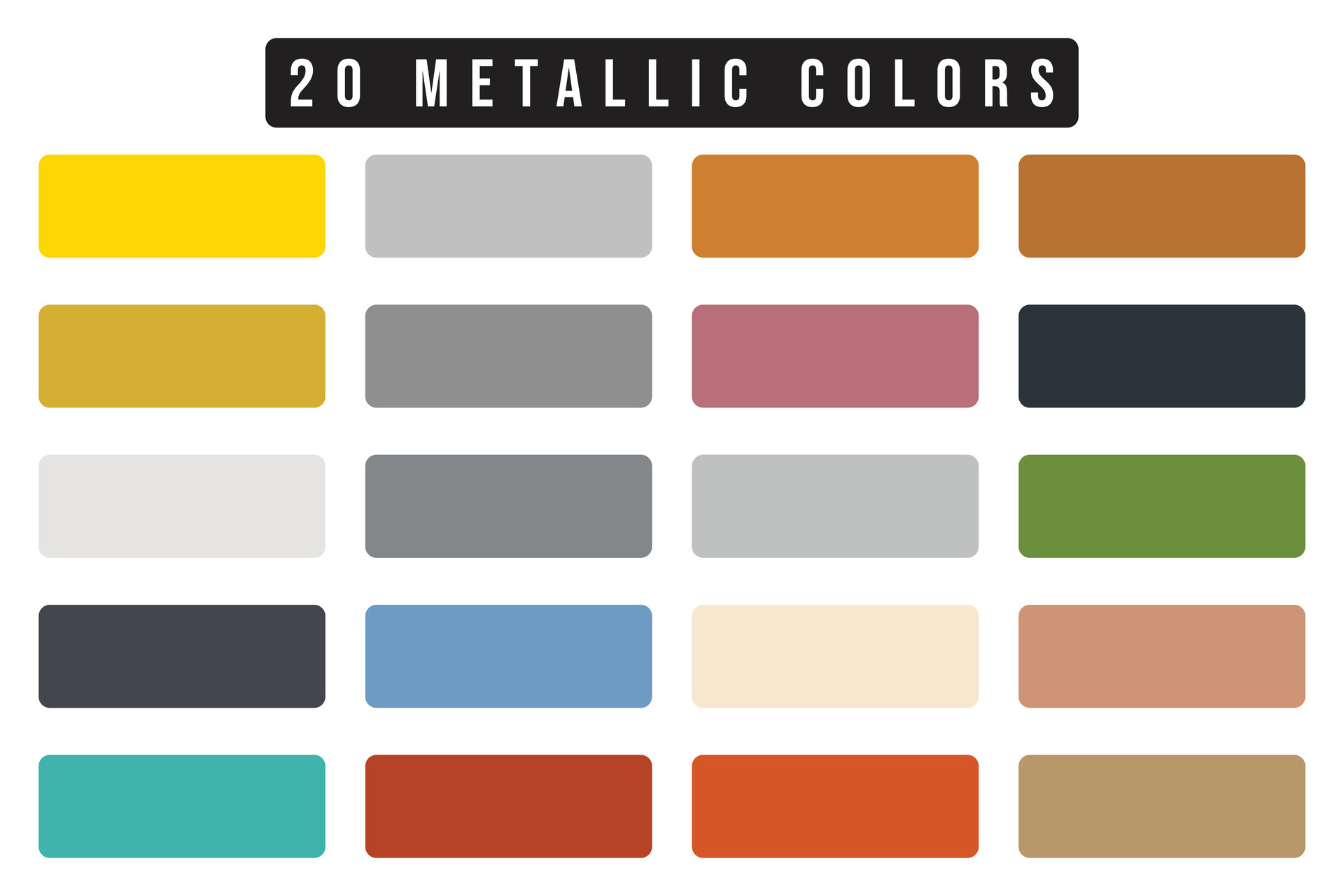 Metallic color palette scheme set vector illustration 34132407 Vector ... Metallic color palette scheme set vector illustration 34132407 Vector ...