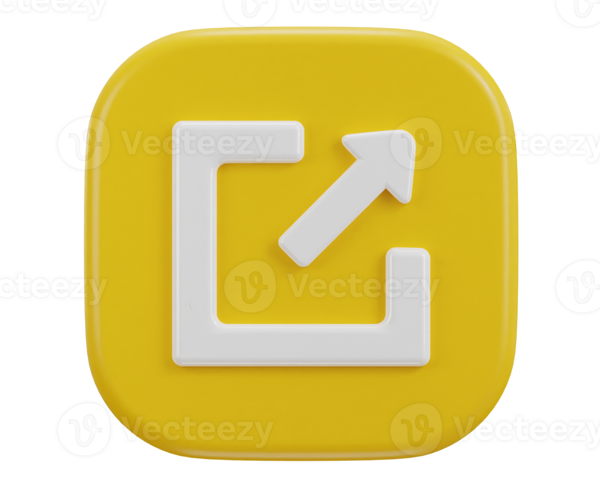 exit button emergency icon 3d rendering illustration 34132720 PNG