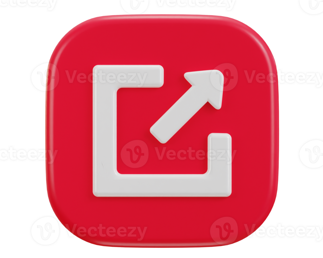 exit button emergency icon 3d rendering illustration 34132739 PNG