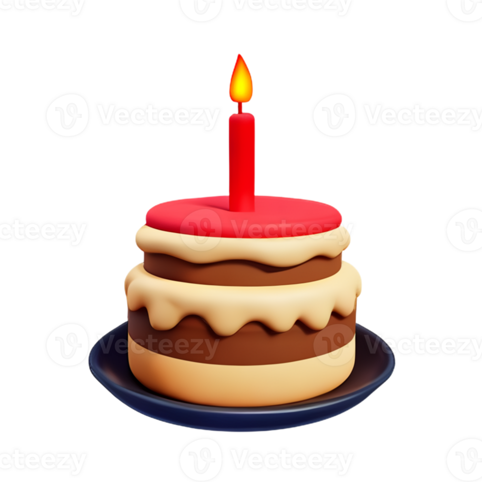 Cake Candle Birthday Ai Generative 34138047 Png