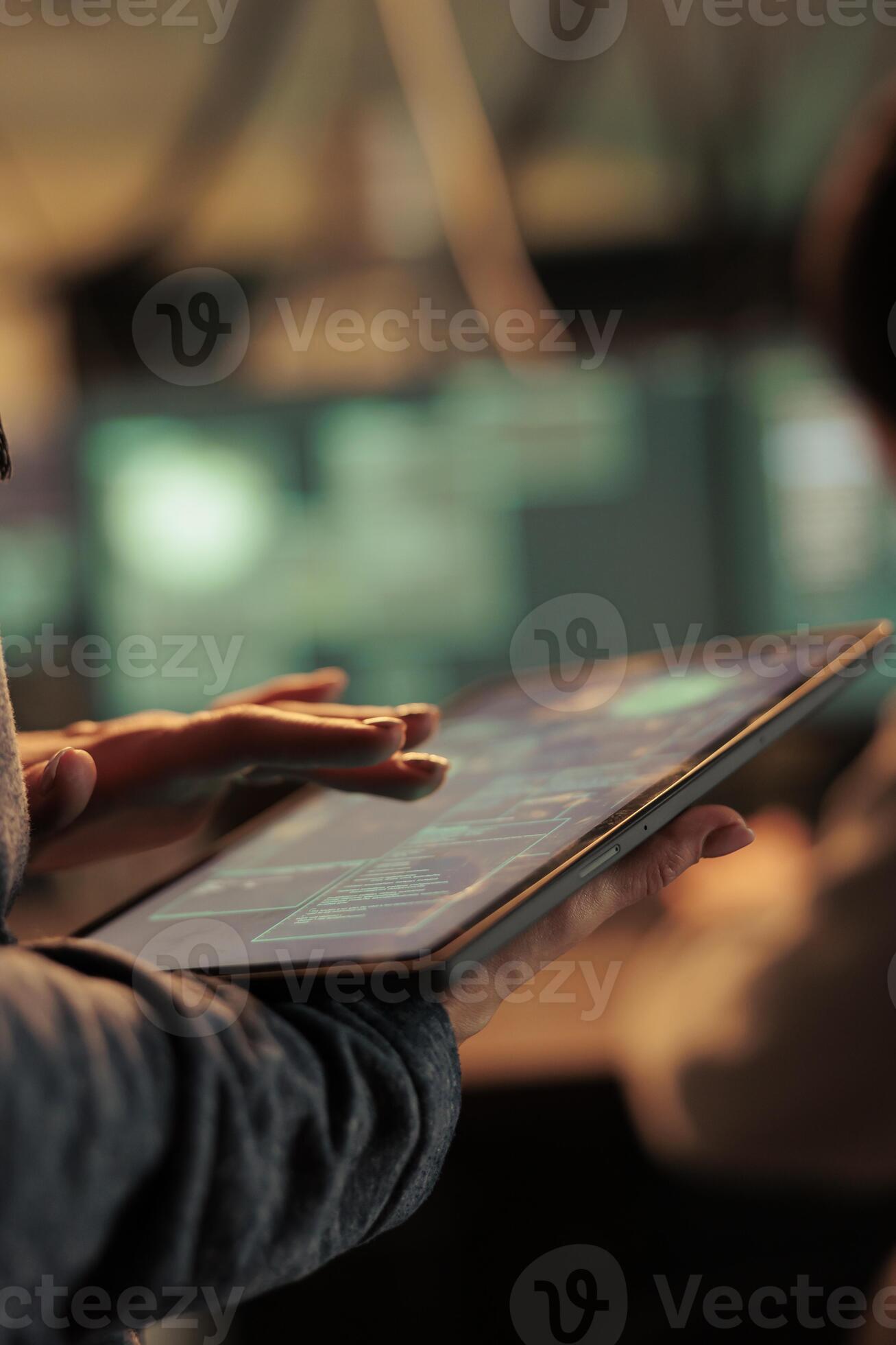 Server Illegal Access Hacker Using Malware On Digital Tablet Computer System Password Cracking
