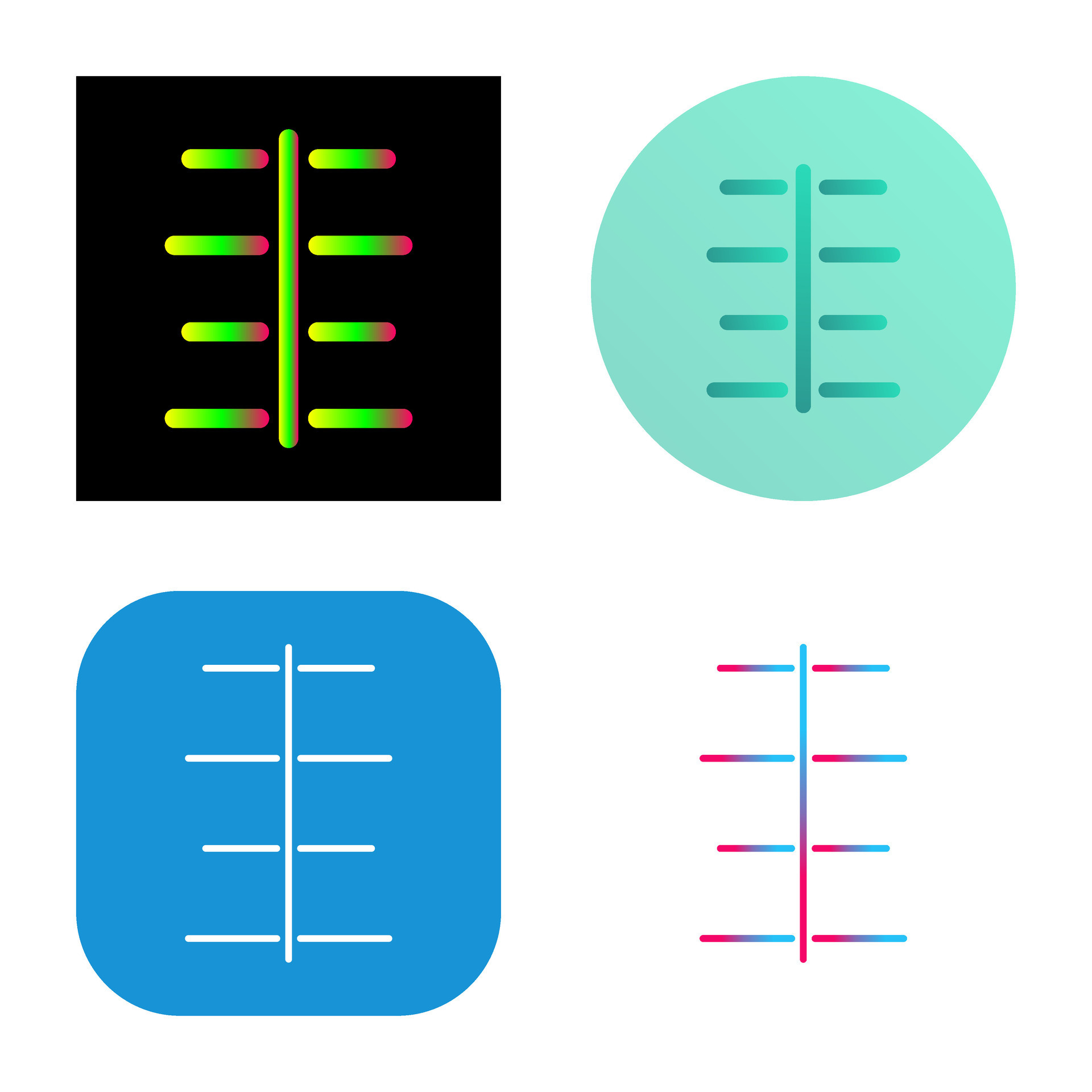 Unique Center Align Vector Icon 34141525 Vector Art At Vecteezy