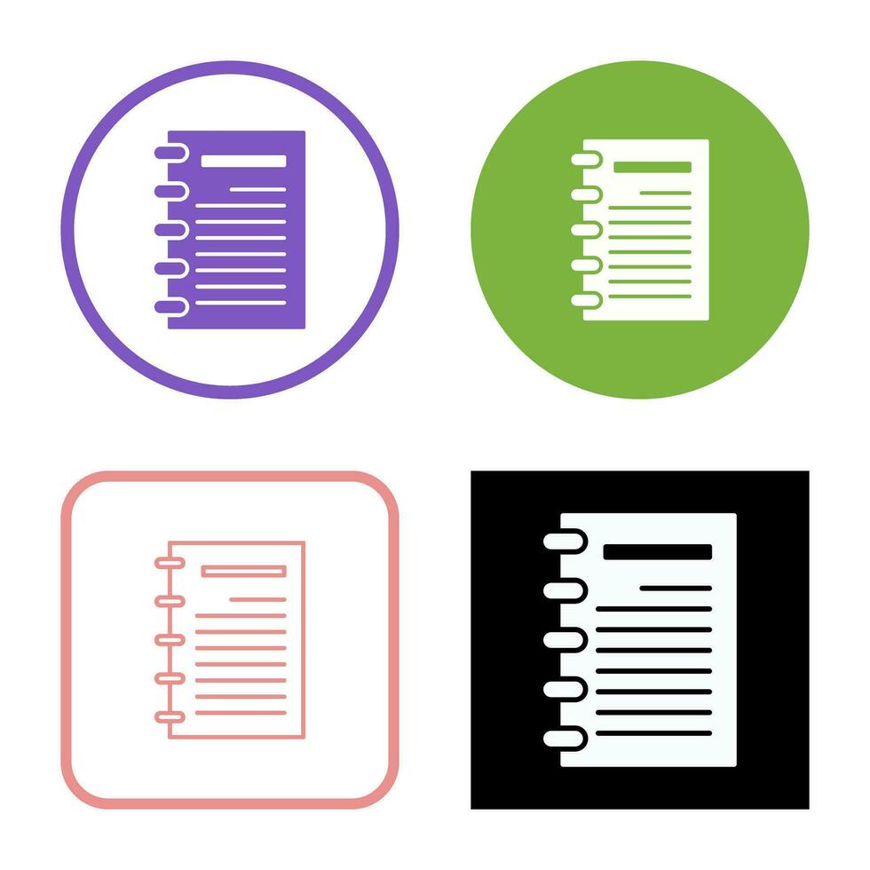 Notepad Vector Icon 34147485 Vector Art At Vecteezy