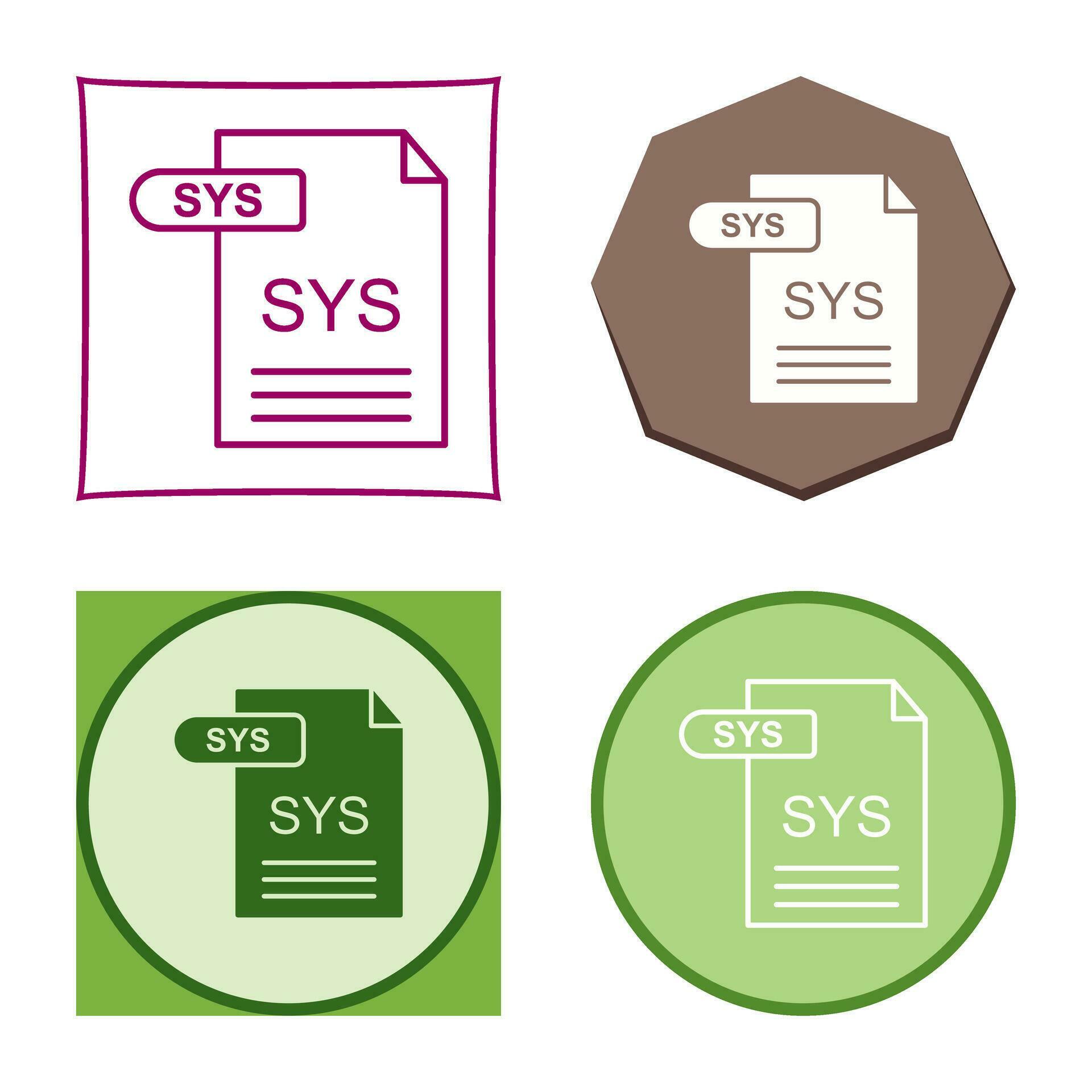 SYS Vector Icon 34157733 Vector Art at Vecteezy