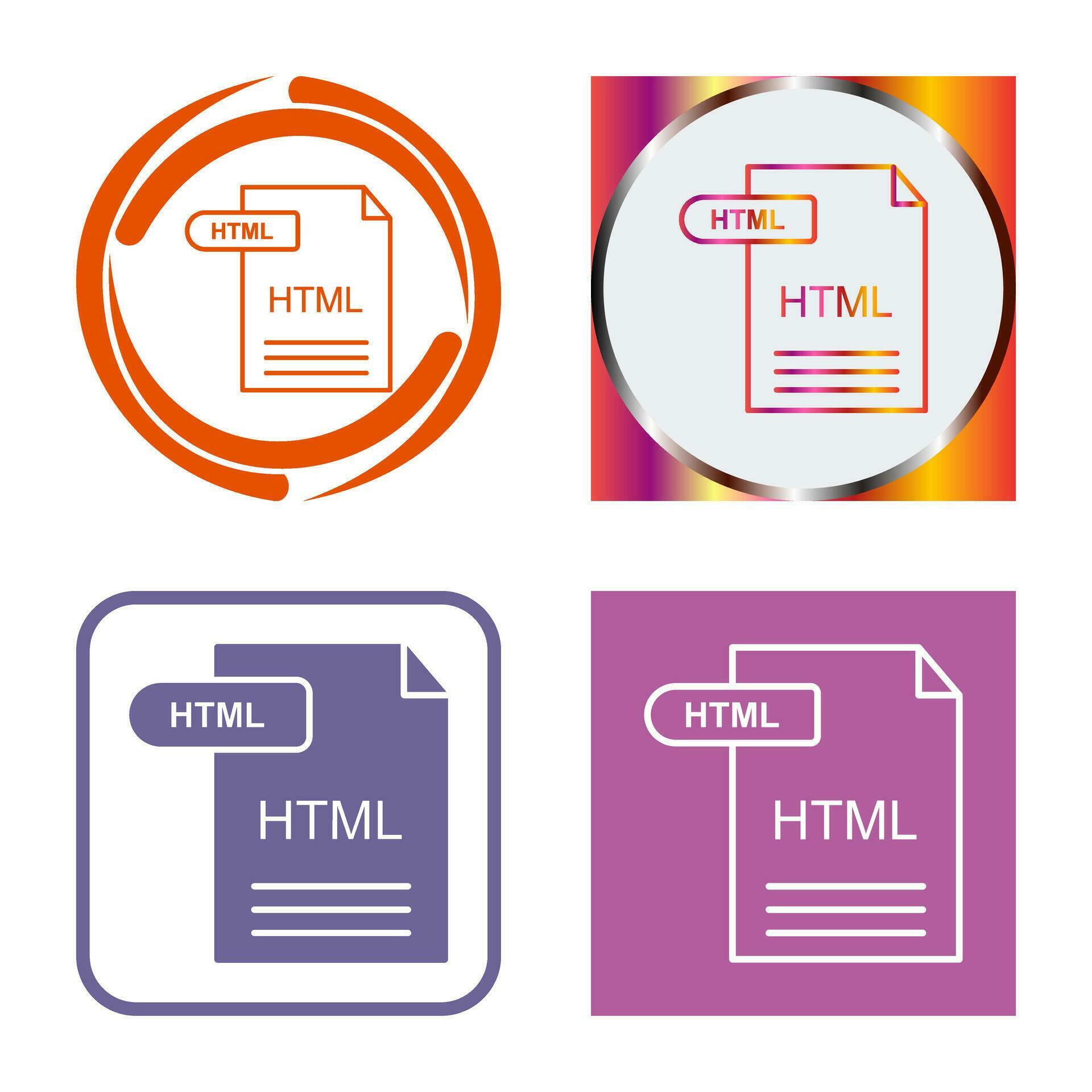 HTML Vector Icon 34158704 Vector Art at Vecteezy