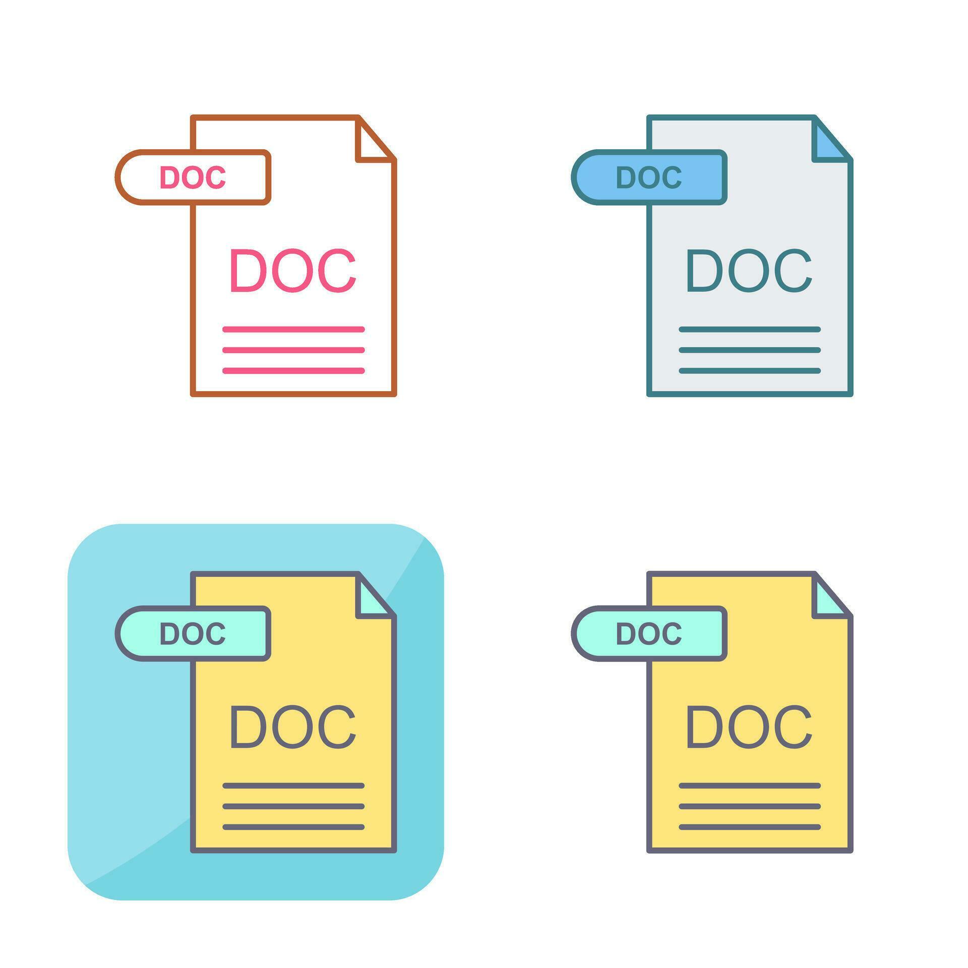 DOC Vector Icon 34178174 Vector Art at Vecteezy