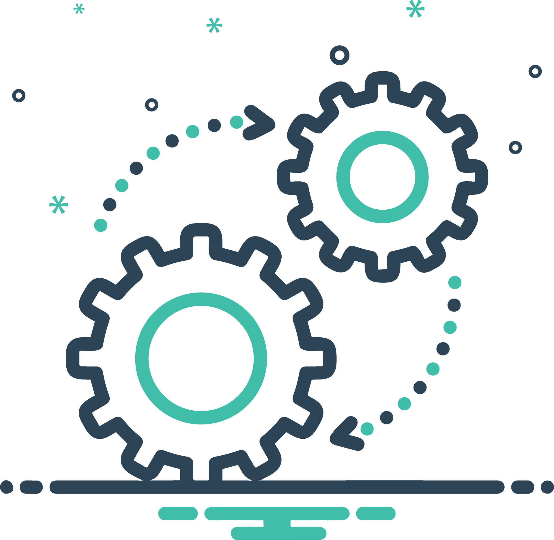 engranaje ajuste símbolo icono vector imagen. ilustración de el industrial rueda máquina ...