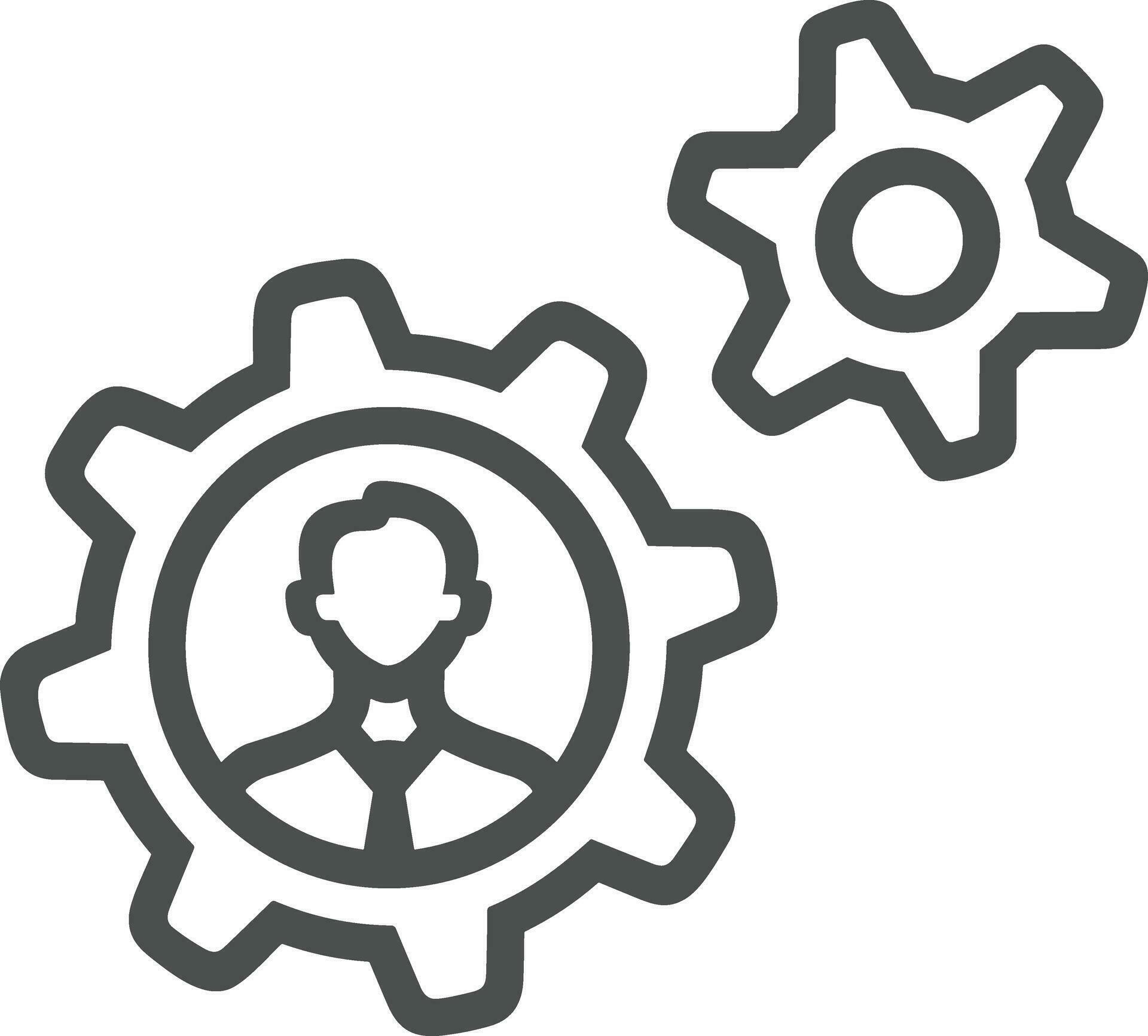 Gear setting symbol icon vector image. Illustration of the industrial wheel mechine mechanism ...