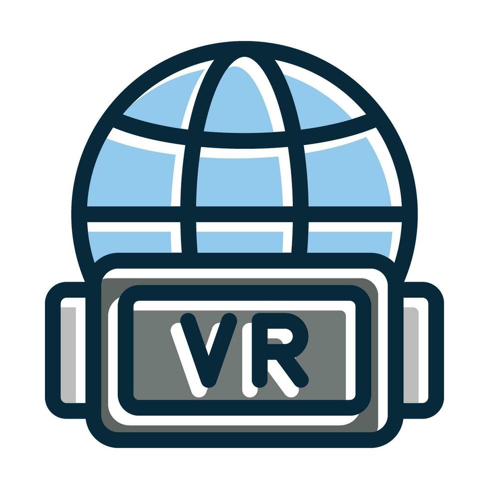 World Vector Thick Line Filled Dark Colors 34201317 Vector Art at Vecteezy