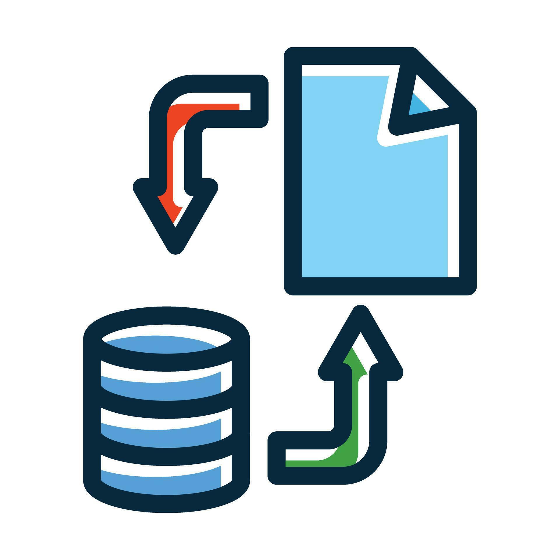 Data Synchronization Vector Thick Line Filled Dark Colors 34205793 Vector Art At Vecteezy