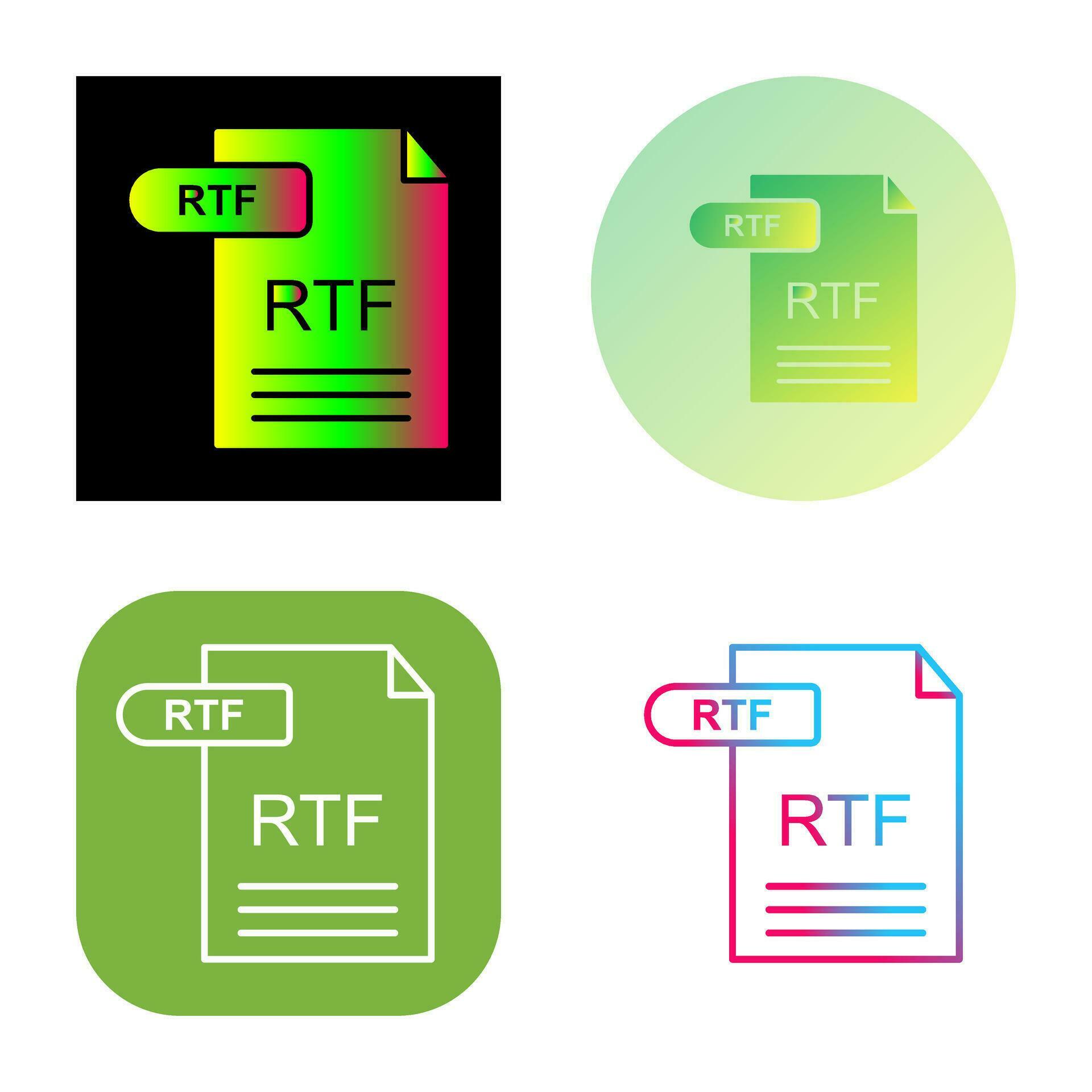 RTF Vector Icon 34206182 Vector Art at Vecteezy