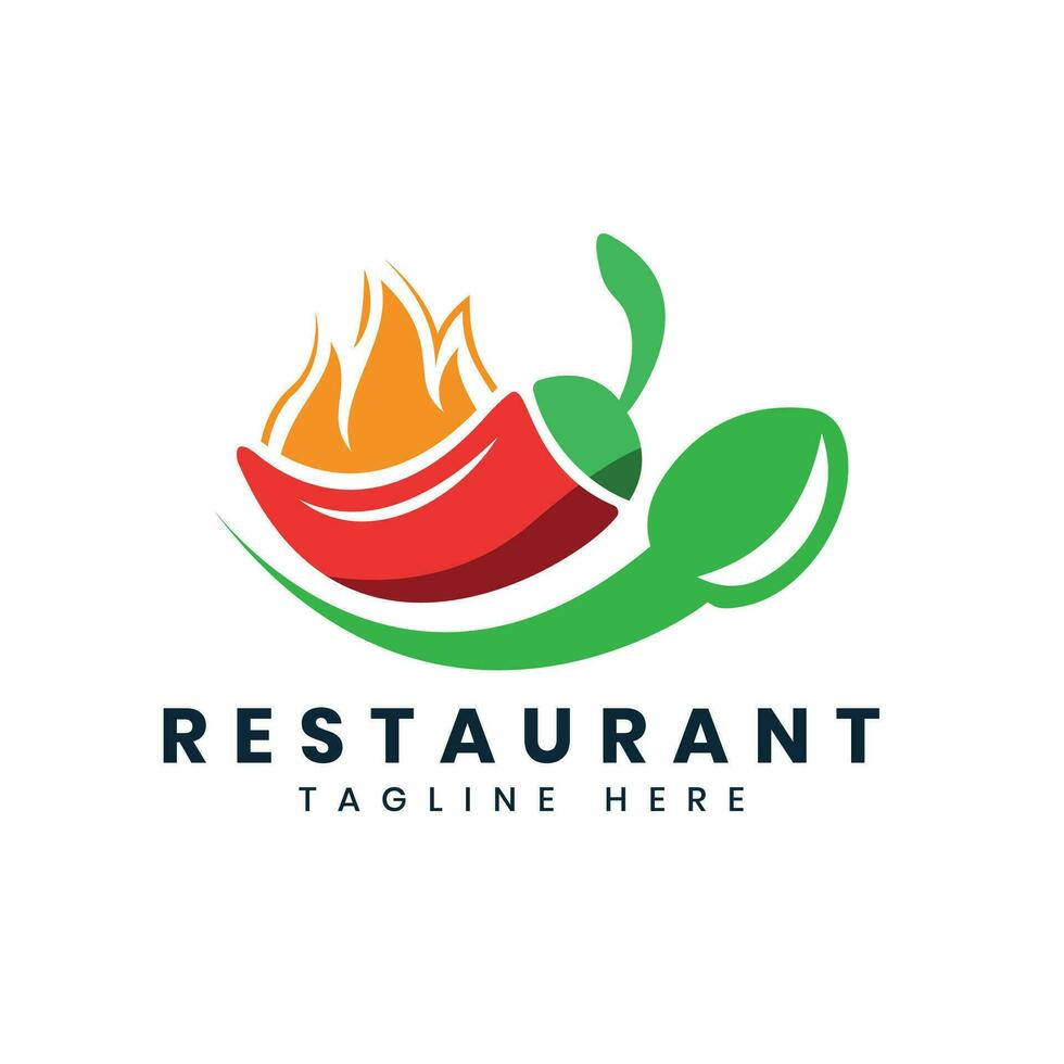 Spicy Hot Restaurant Logo Design Concept For Food Services 34210608 Vector Art At Vecteezy