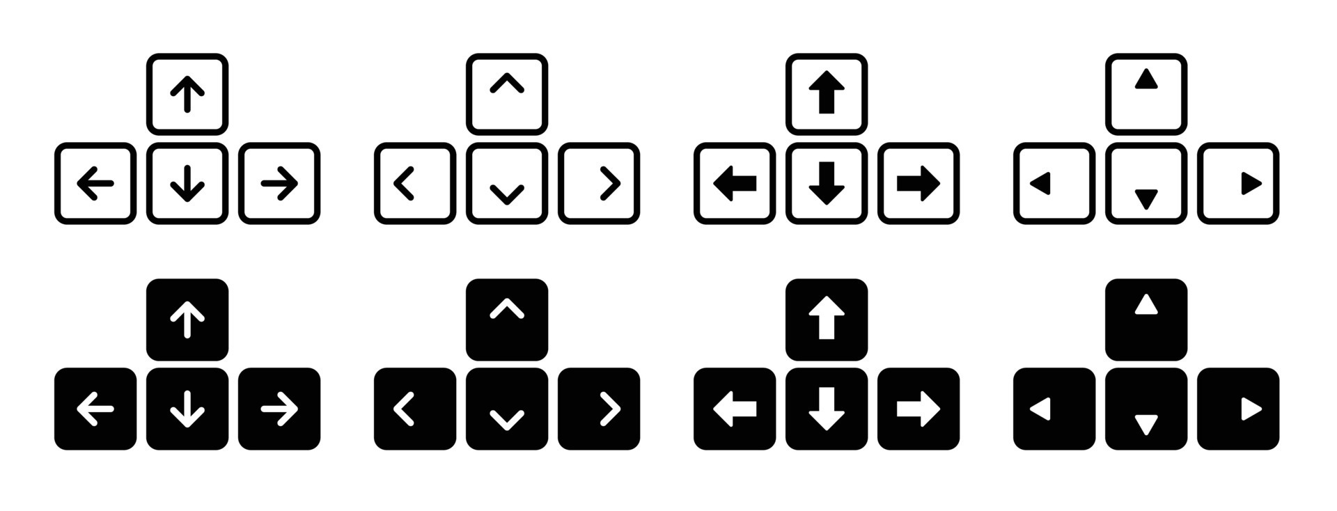 keyboard arrow key buttons set. computer navigation arrows vector ... keyboard arrow key buttons set. computer navigation arrows vector ...