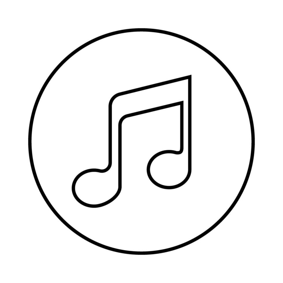 Music notes vector icon. Note illustration sign. Music symbol or logo ...