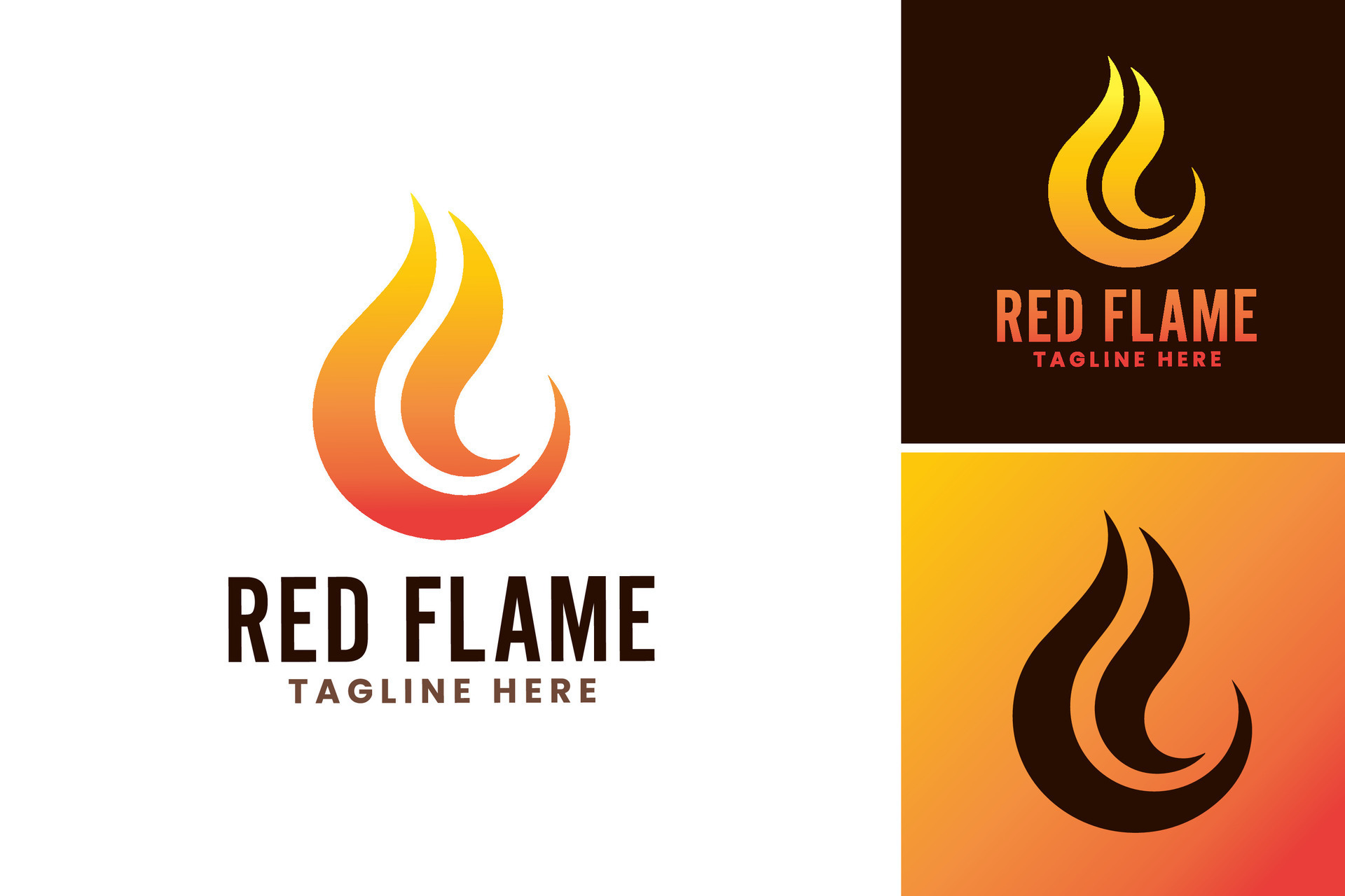 Red Flame Logo Design is a fiery and visually striking logo design featuring a red flame motif ...