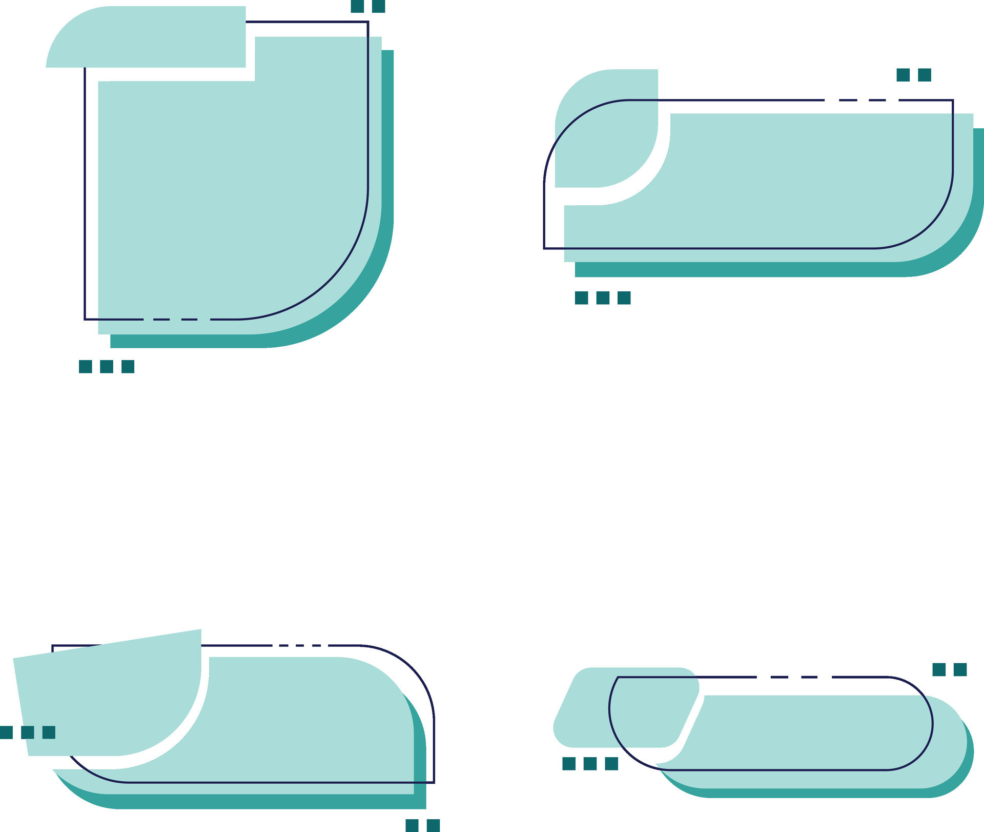 Collection of Modern Text Box. Futuristic Design. Vector Illustration ...