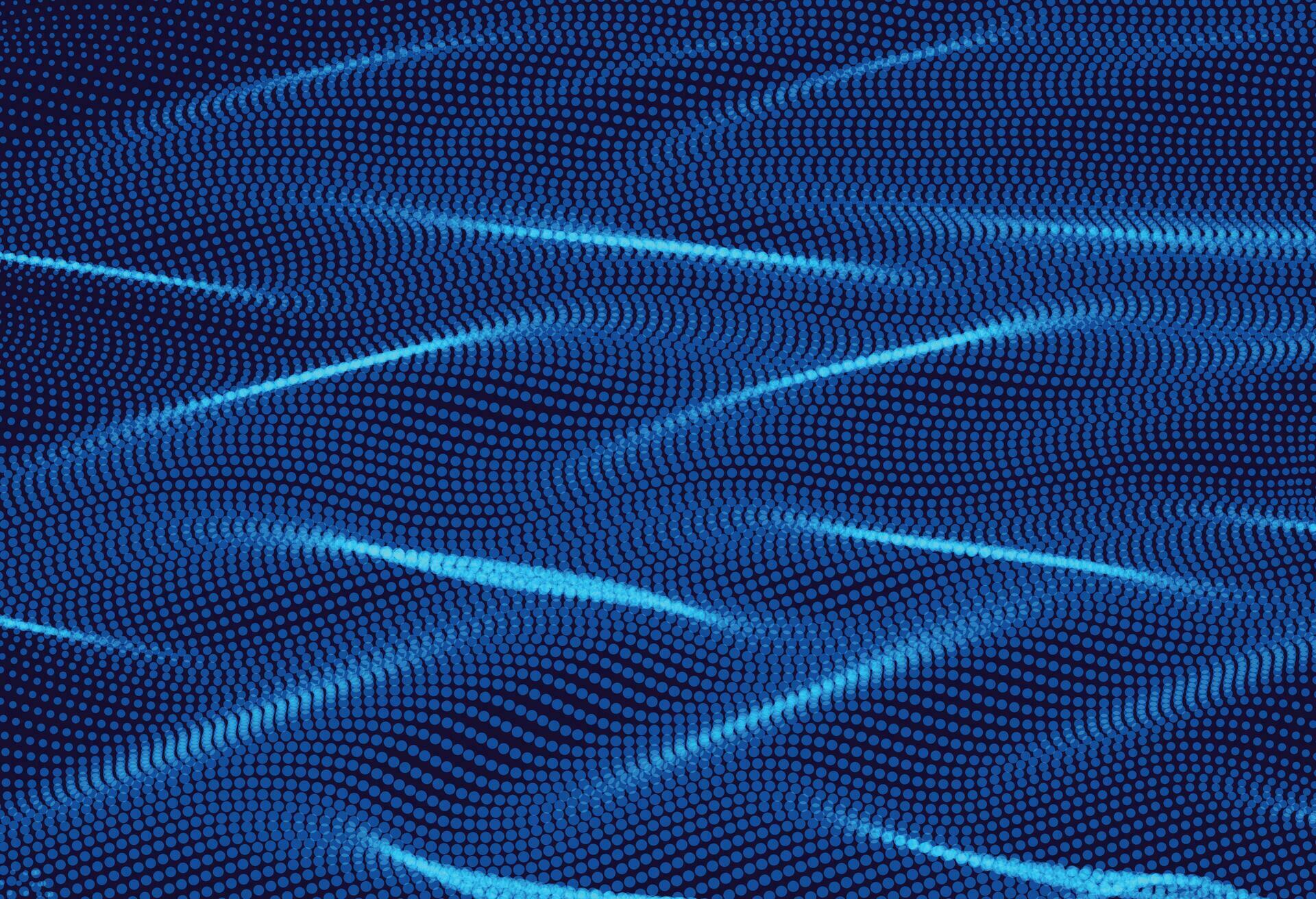 abstract blue wave halftone dot background with a wave pattern ...