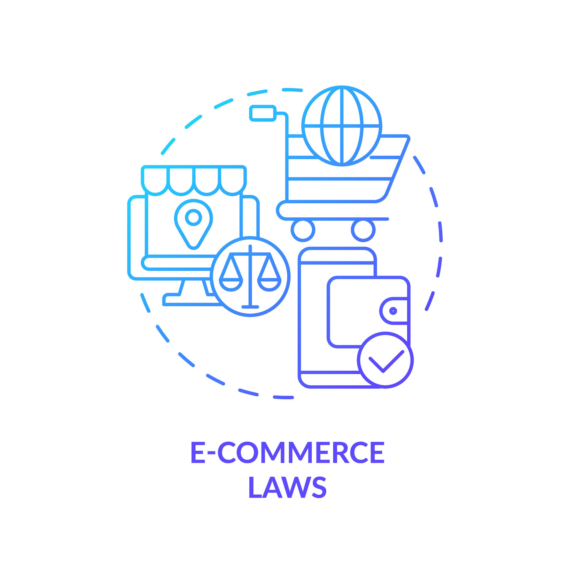 2D gradient e-commerce laws icon, simple isolated vector, cyber law ... 2D gradient e-commerce laws icon, simple isolated vector, cyber law ...