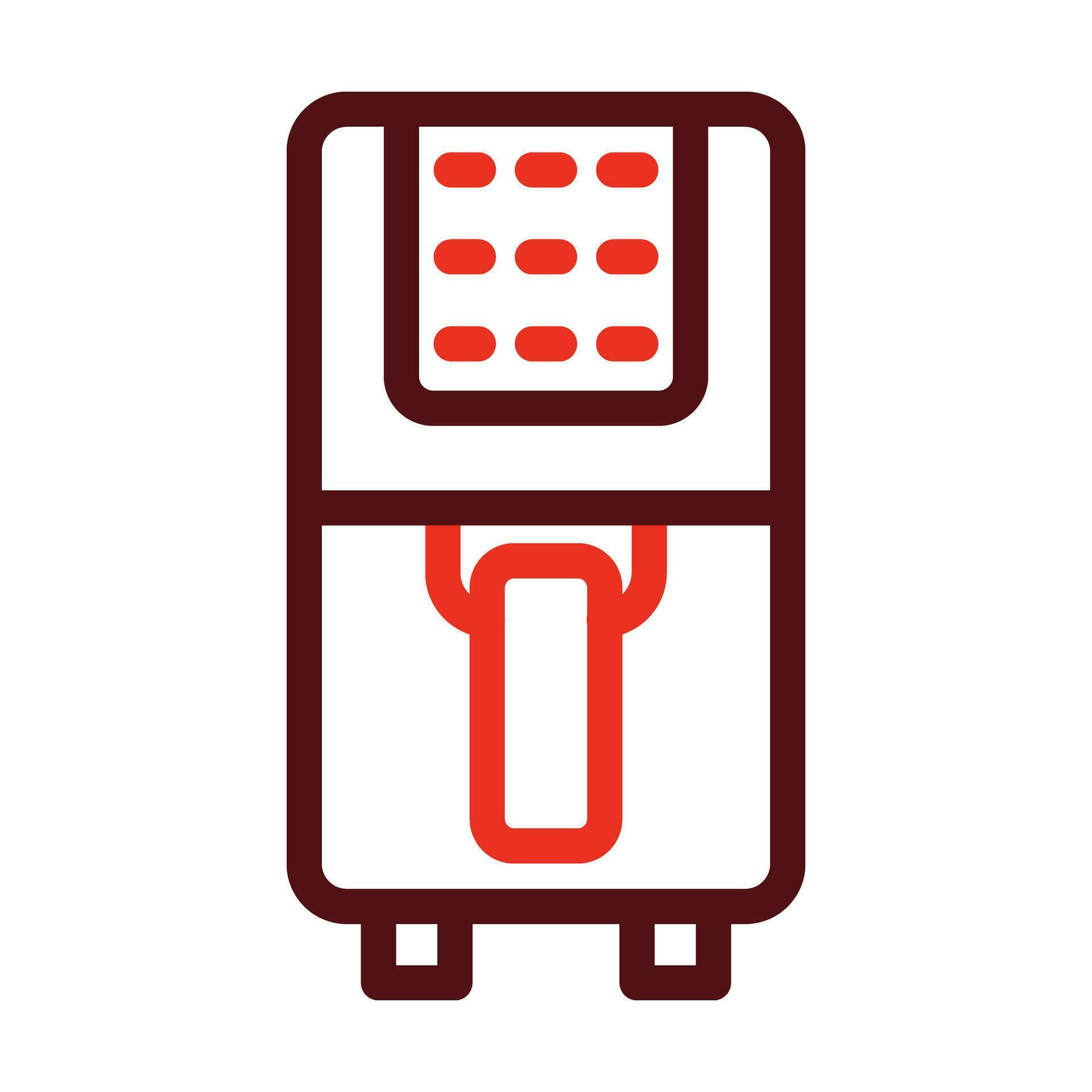 Air Fryer Vector Thick Line Two Color Icons For Personal And Commercial