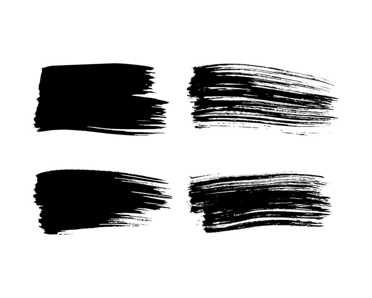 Set of black hand drawn brush strokes 34219384 Vector Art at Vecteezy