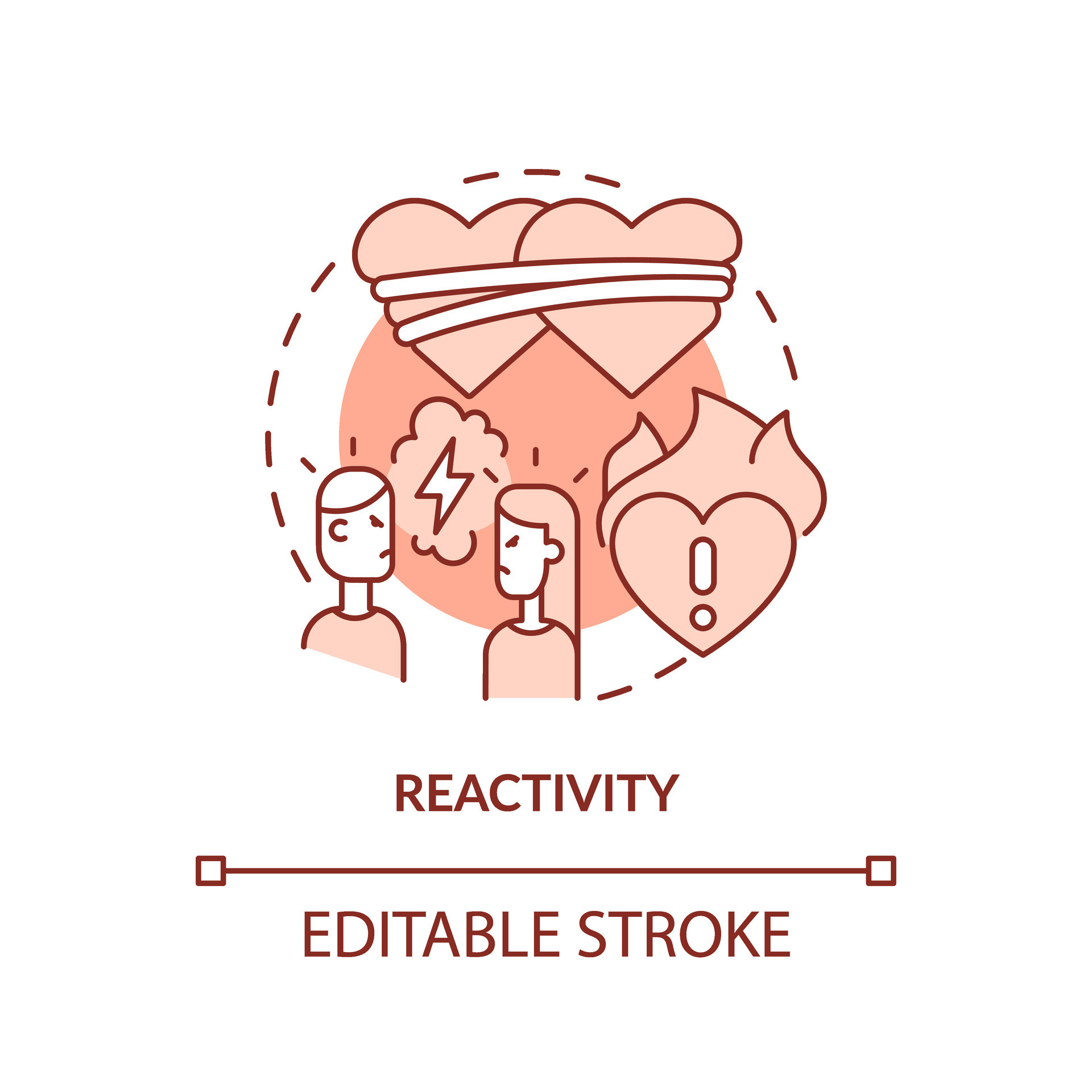 2D editable thin line icon reactivity concept, monochromatic isolated ... 2D editable thin line icon reactivity concept, monochromatic isolated ...