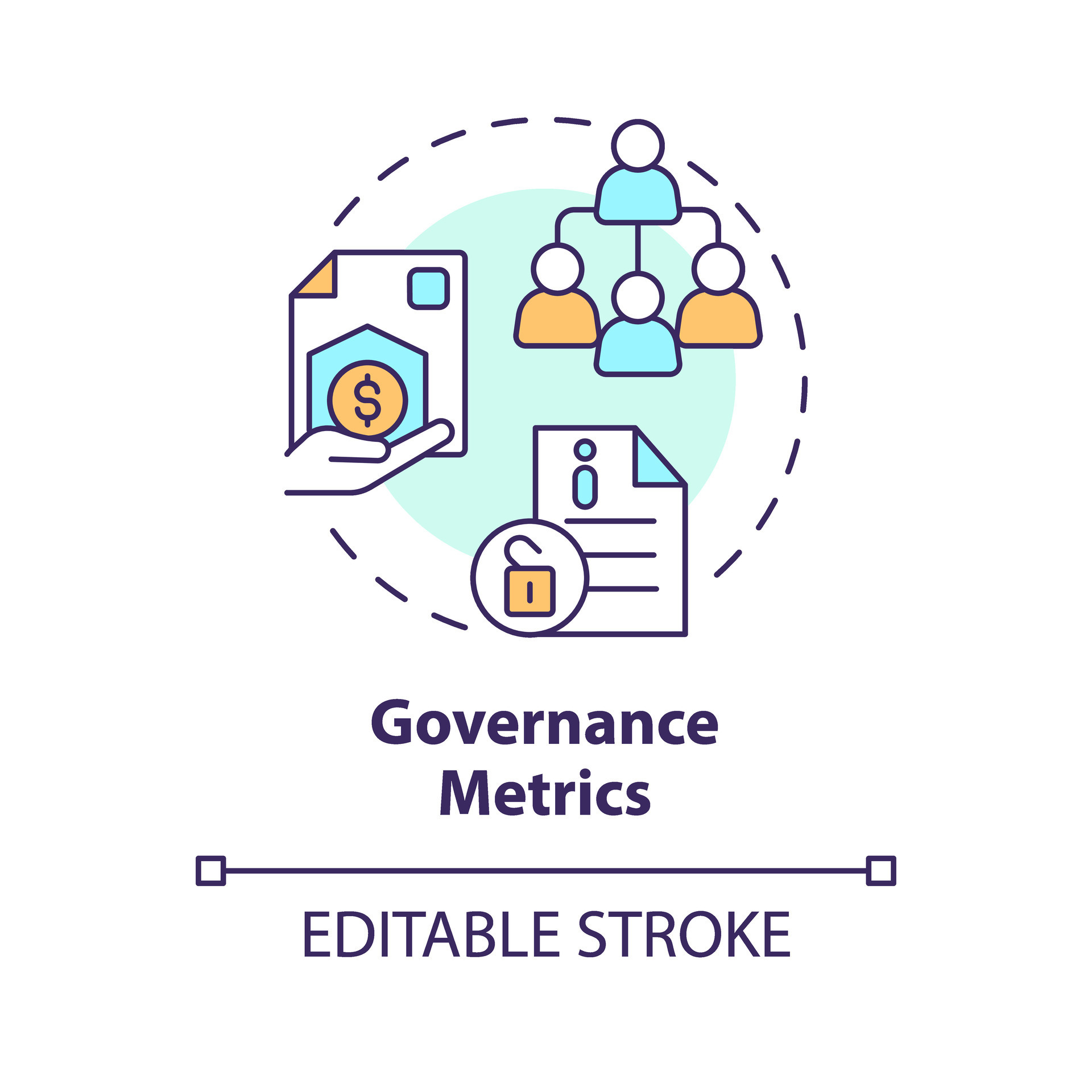2D editable multicolor governance metrics icon, simple isolated vector ... 2D editable multicolor governance metrics icon, simple isolated vector ...