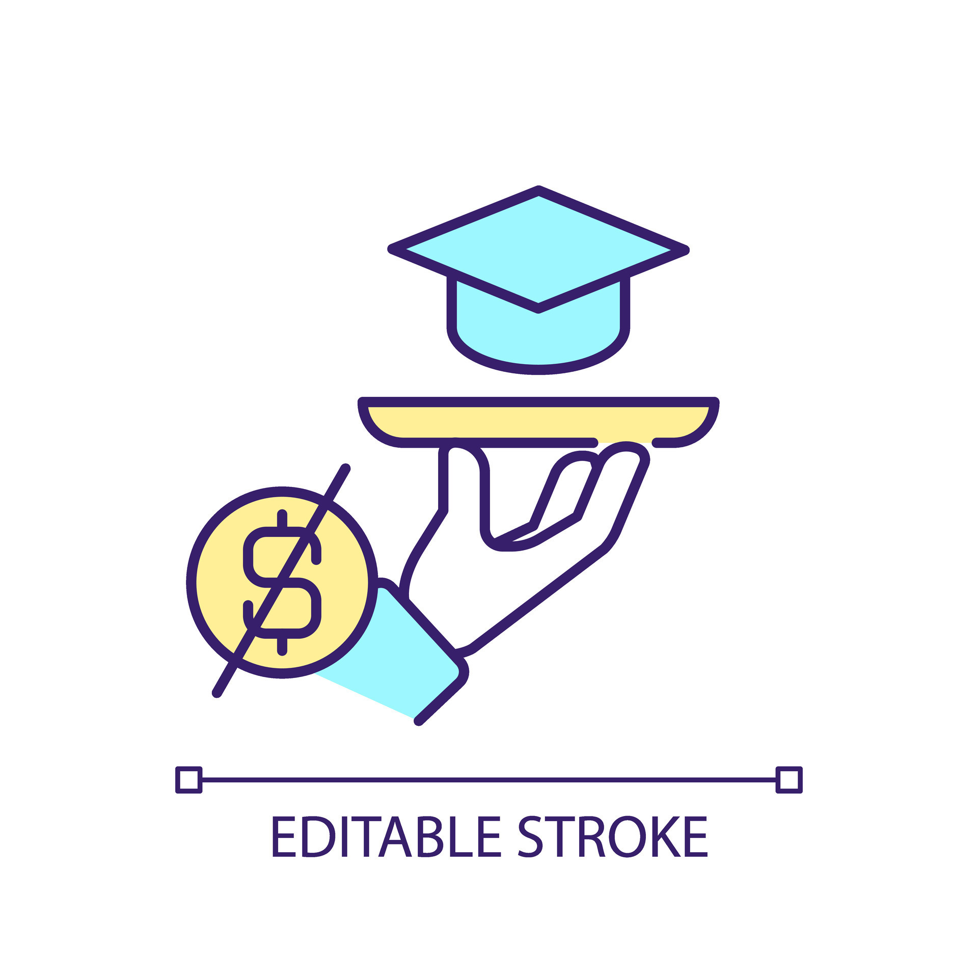 2d Editable Open Icon Representing Mooc Isolated Vector Multicolor