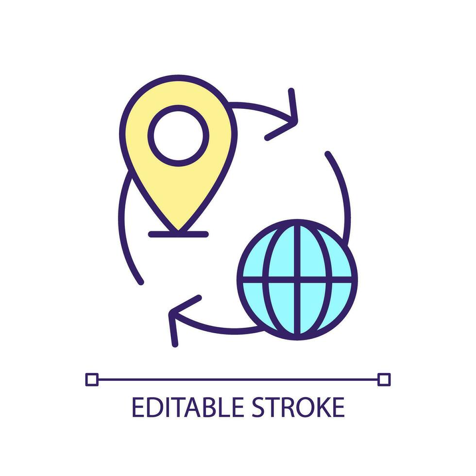 2d Editable Boocs Icon Representing Mooc Isolated Vector Multicolor
