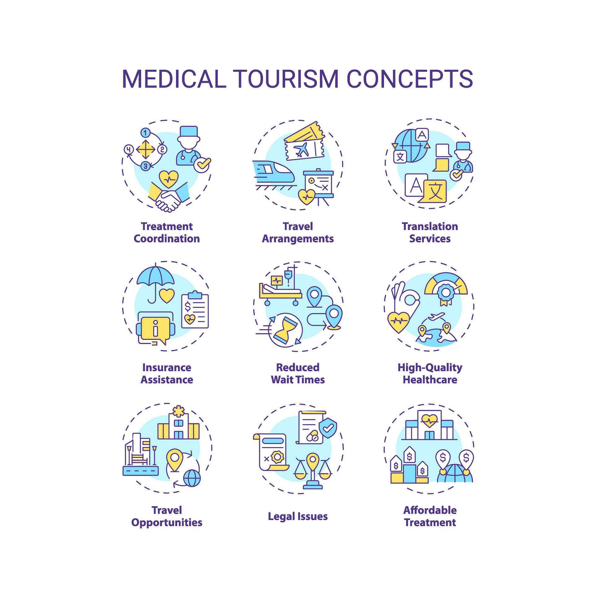 Set Of 2d Editable Colorful Thin Line Icons Representing Medical